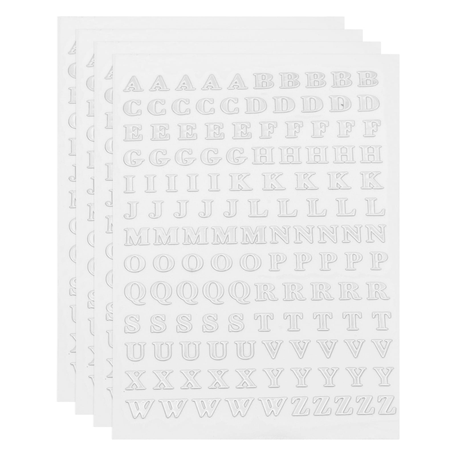 Uxcell Glitter Letters Sticker, 520 Pcs 4 Sheets 0.12 Inch Self ...