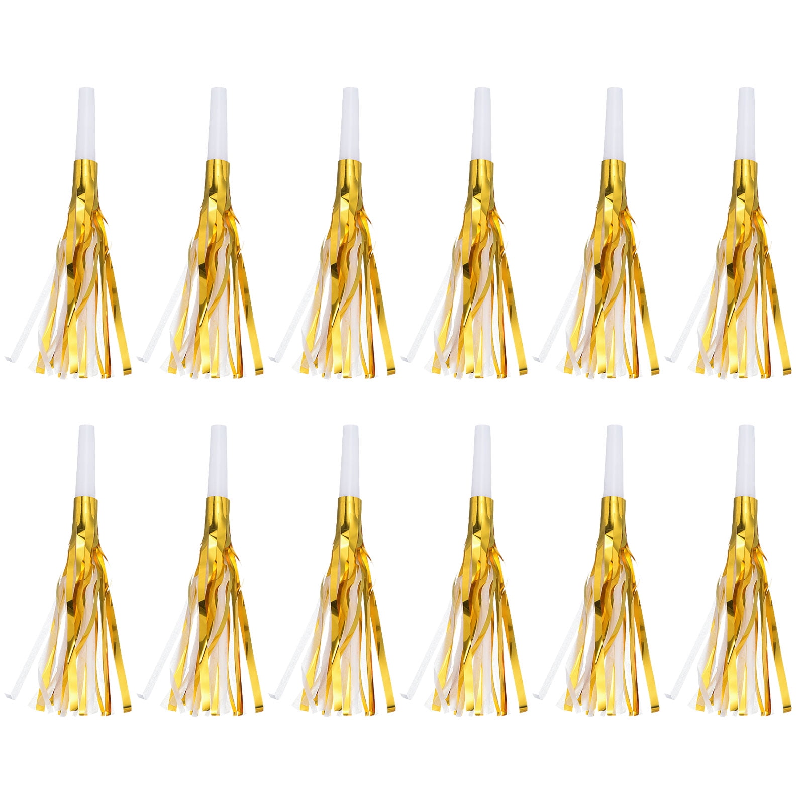 Uxcell Glitter Metallic Fringed Party Noise Maker Musical Blowouts ...