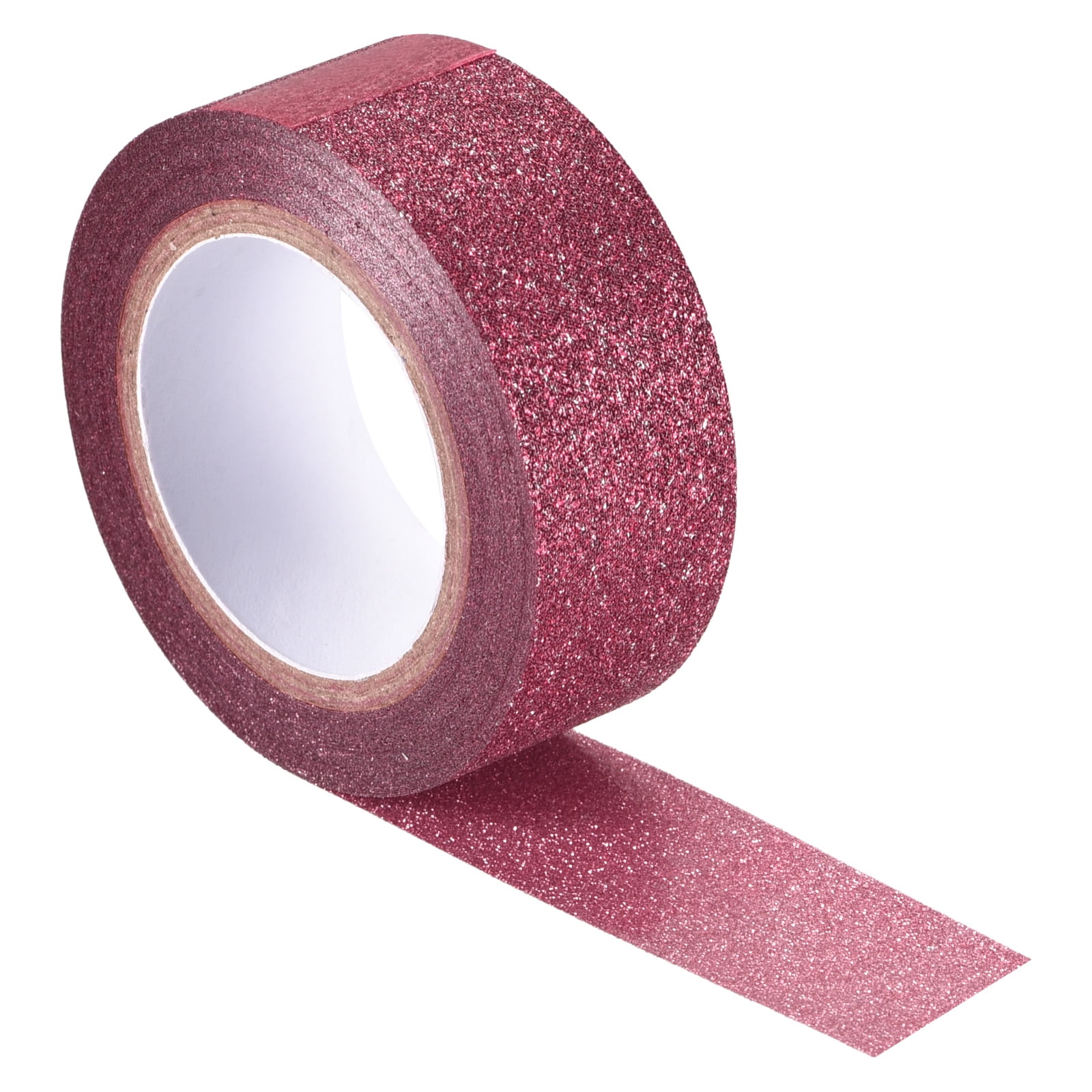 Uxcell Glitter Tape, Decorative Craft Tape Red 1.5cm x 5 M for ...