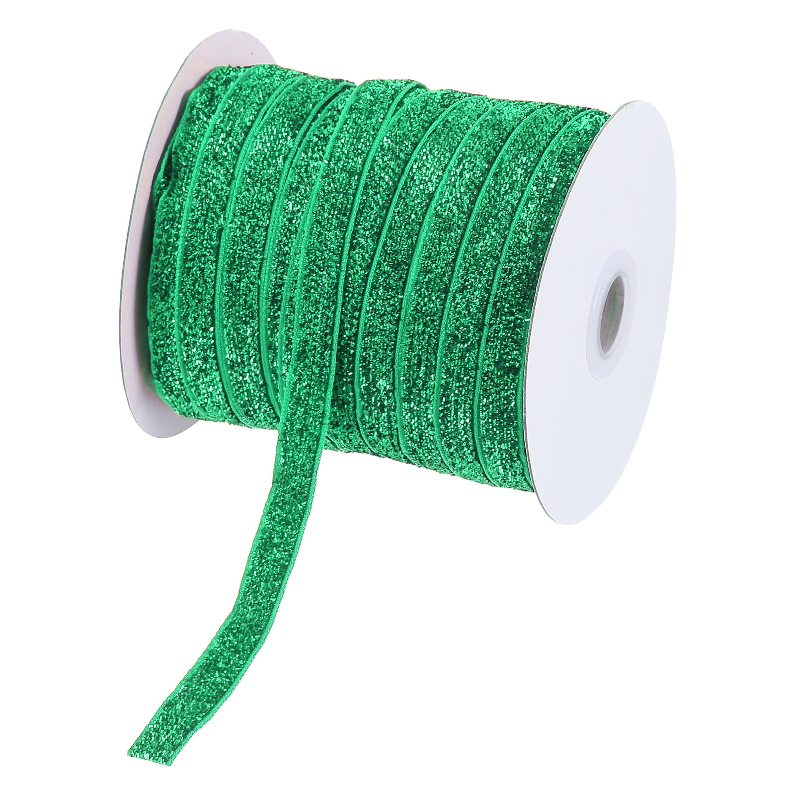 Uxcell Glitter Velvet Ribbon, Sparkly Fabric Metallic Ribbons Gift ...
