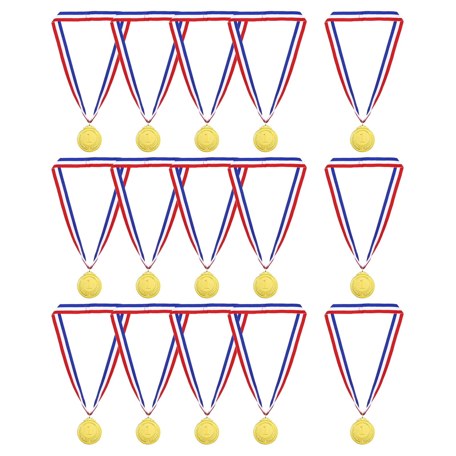 Uxcell Gold Award Medals, 1st Style Winner Medals with Neck Ribbon ...