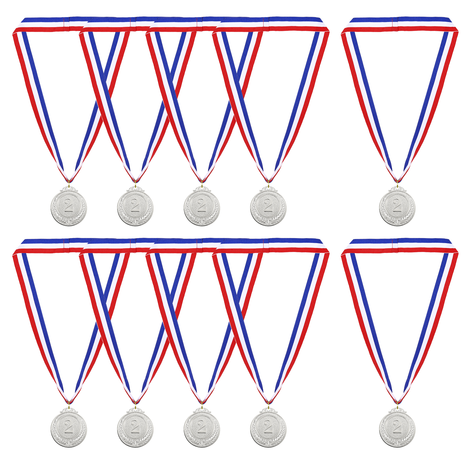 Uxcell Gold Award Medals, 2nd Style Winner Medals with Neck Ribbon ...