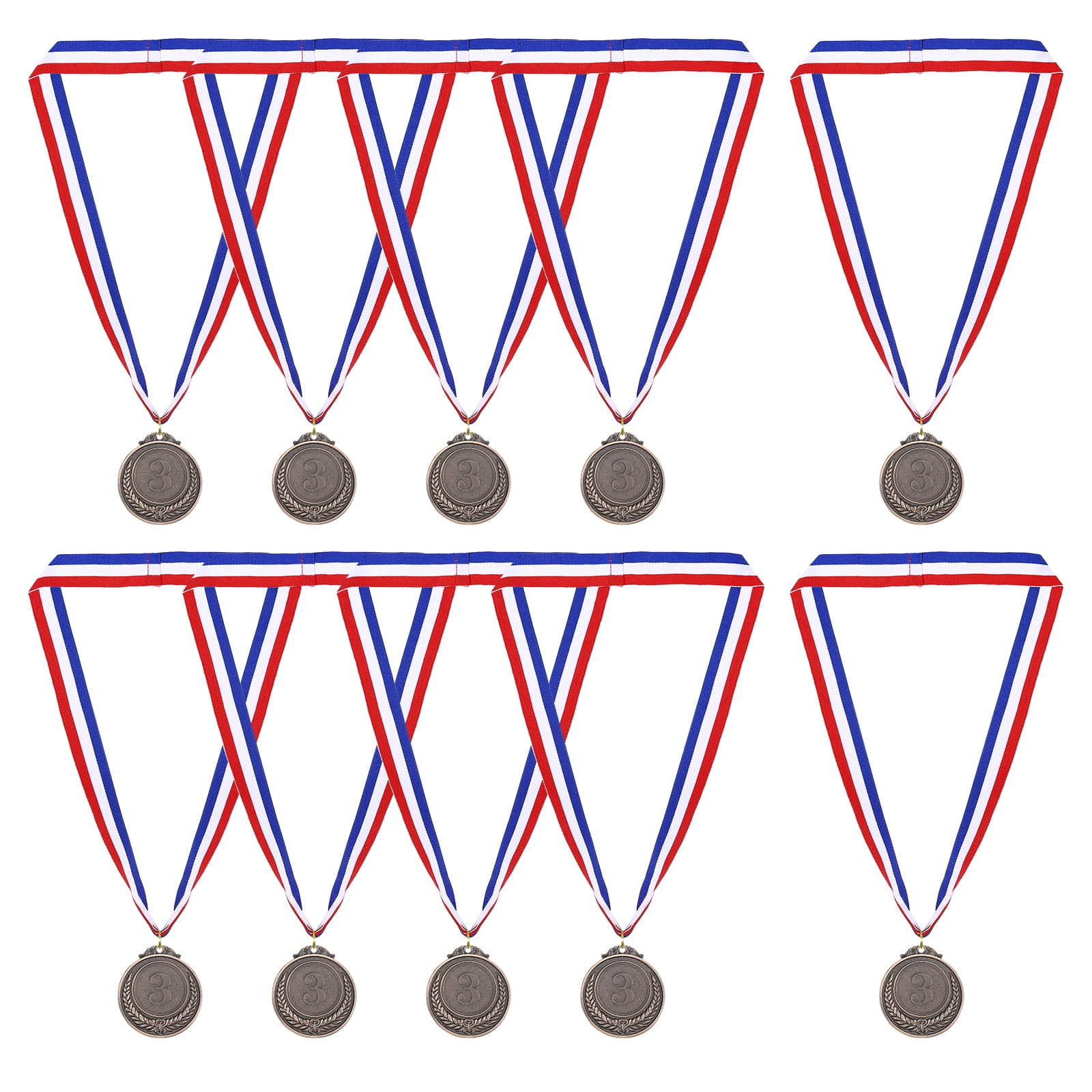 Uxcell Gold Award Medals, 3rd Style Winner Medals with Neck Ribbon ...