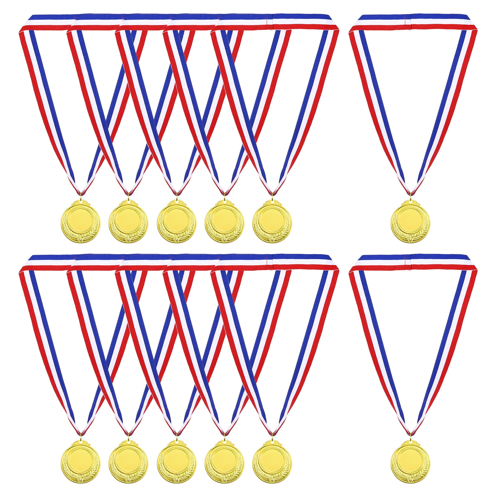 Uxcell Gold Award Medals, Blank Style Winner Medals with Neck Ribbon ...