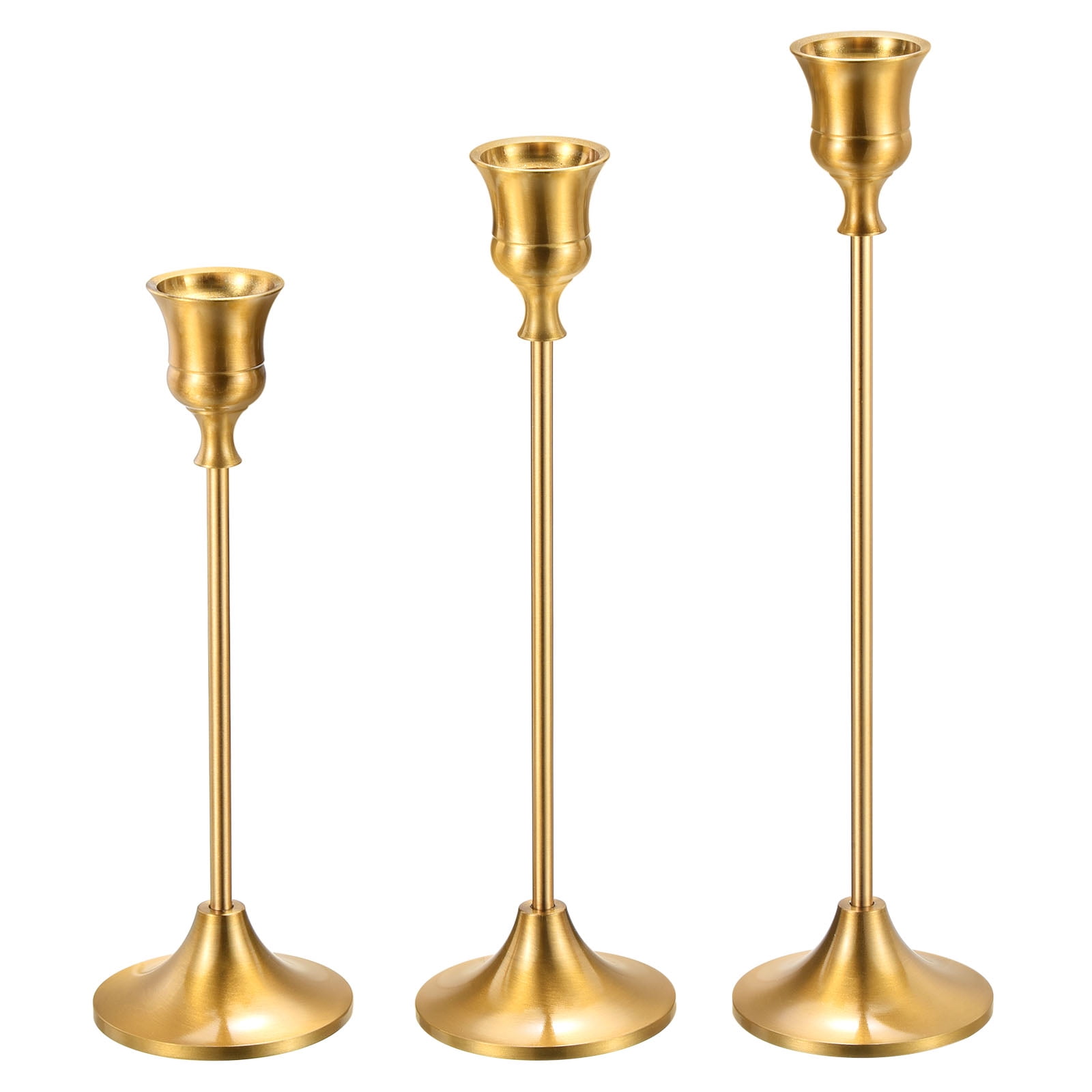 Uxcell Gold Candlestick Holder Candle Stick Long Holder Fits Taper ...