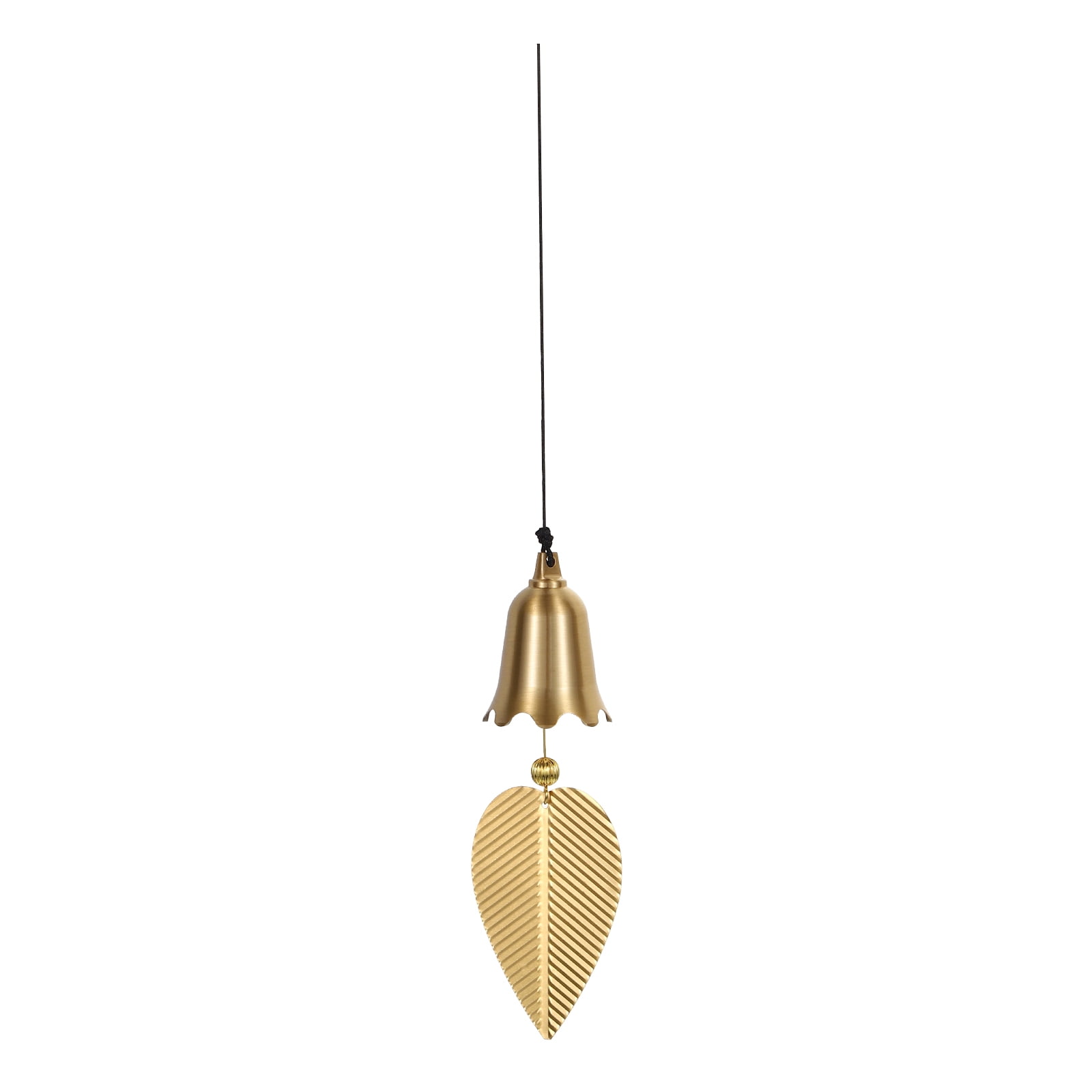 Uxcell Gold Leaf Hanging Bell 13", Chinese FengShui Bell Good Luck Wind ...