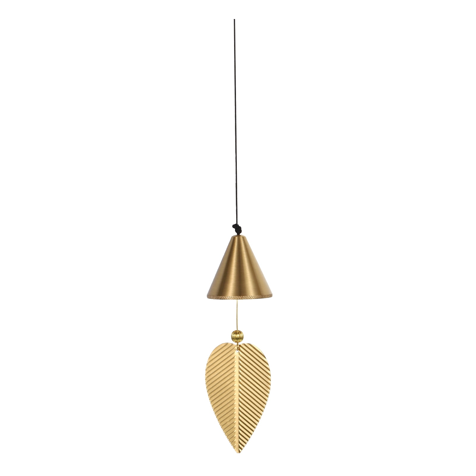 Uxcell Gold Leaf Hanging Bell 13", Chinese FengShui Bell Good Luck Wind ...