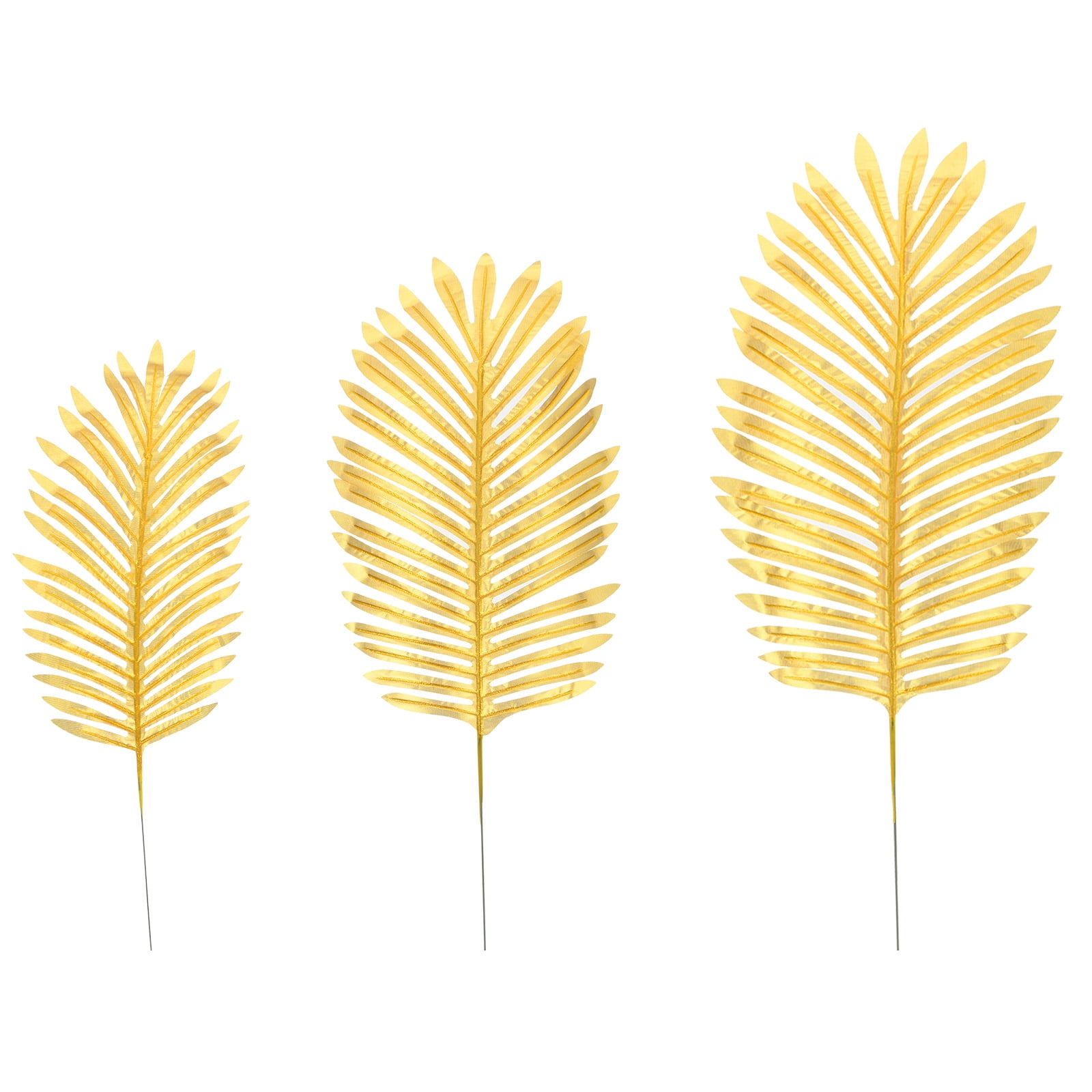 Uxcell Gold Palm Leaves, 12 Pack Artificial Palm Leaves Faux Palm ...