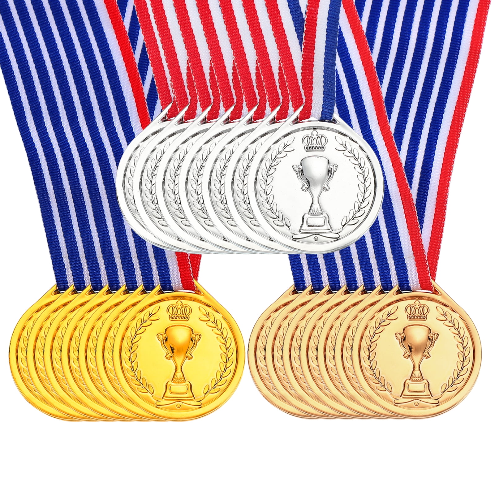 Uxcell Gold Silver Bronze Medals Plastic Winner Award Medals with Neck ...