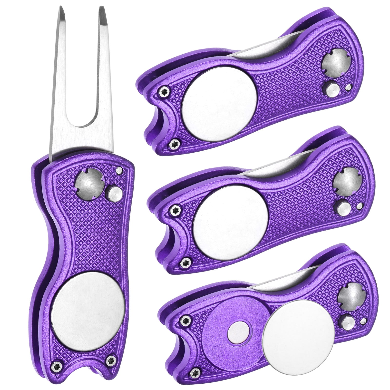 Uxcell Golf Divot Repair Tool [4PCS] - Switch Foldable Divot Tool Rack ...