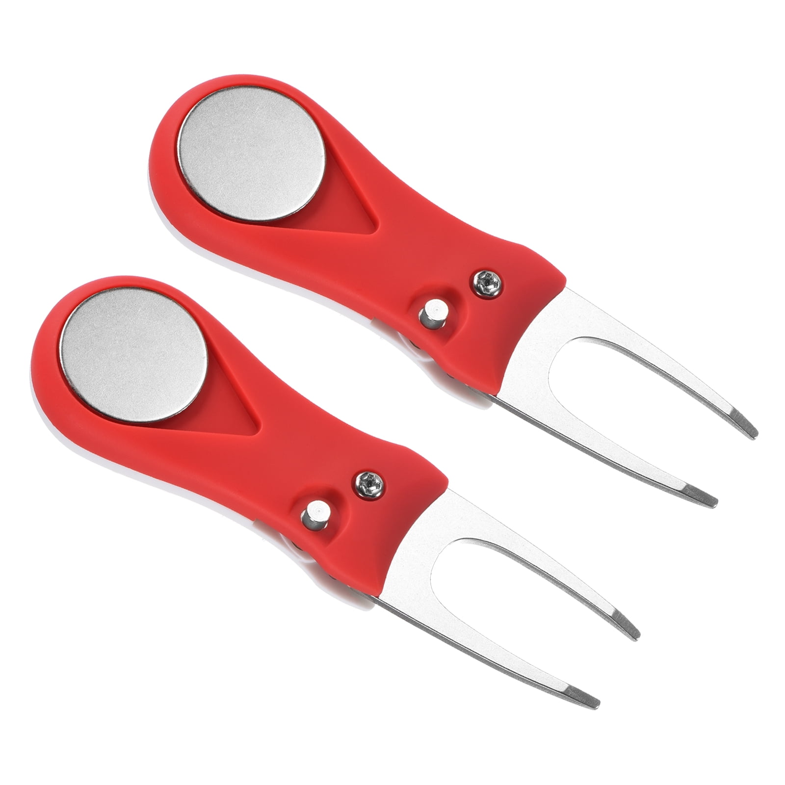 Uxcell Golf Divot Tool, 2 Pack Foldable Repair Fork with Button Ball ...