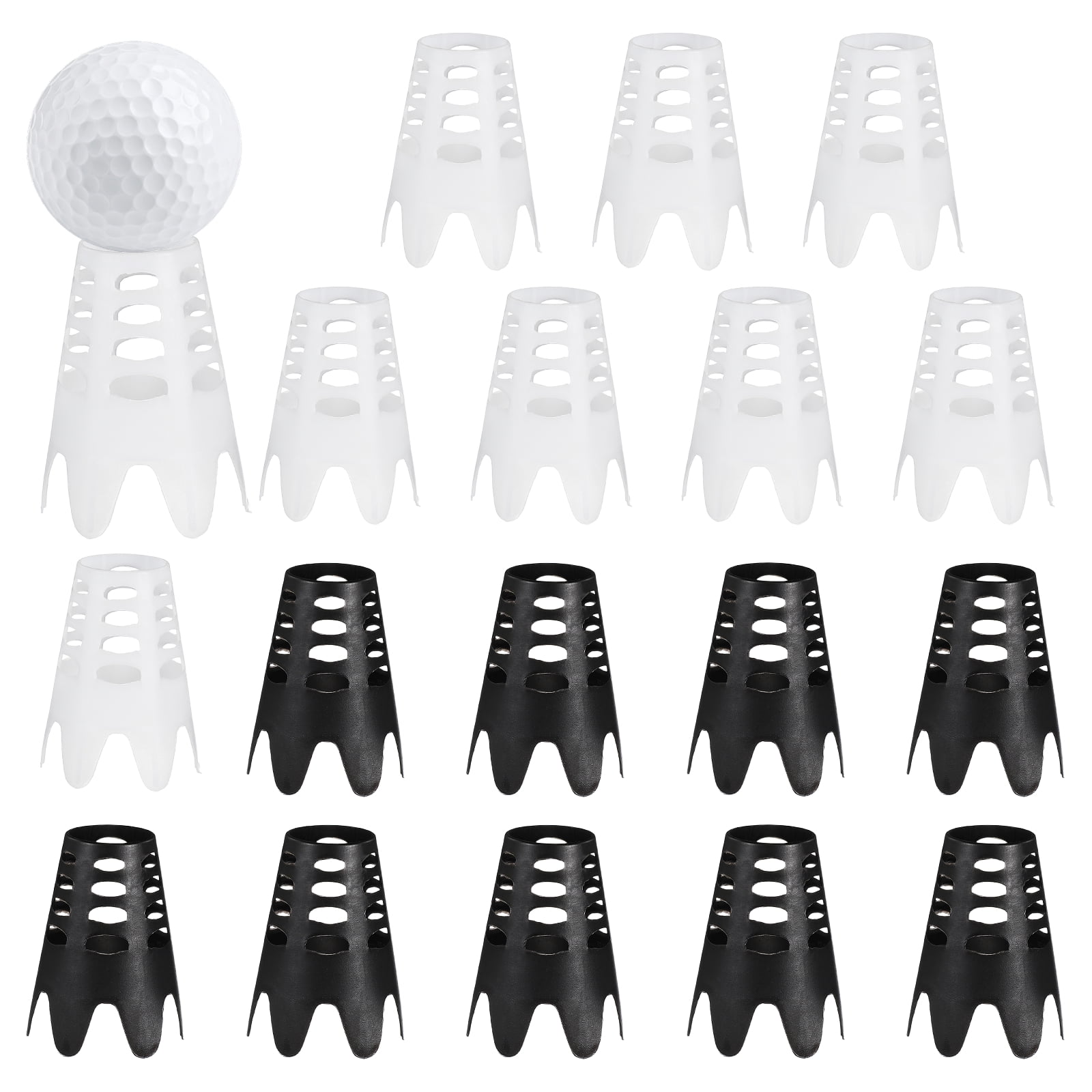 Uxcell Golf Simulator Tees, 1.8 Inch &18Pcs & Black/White Indoor Golf ...