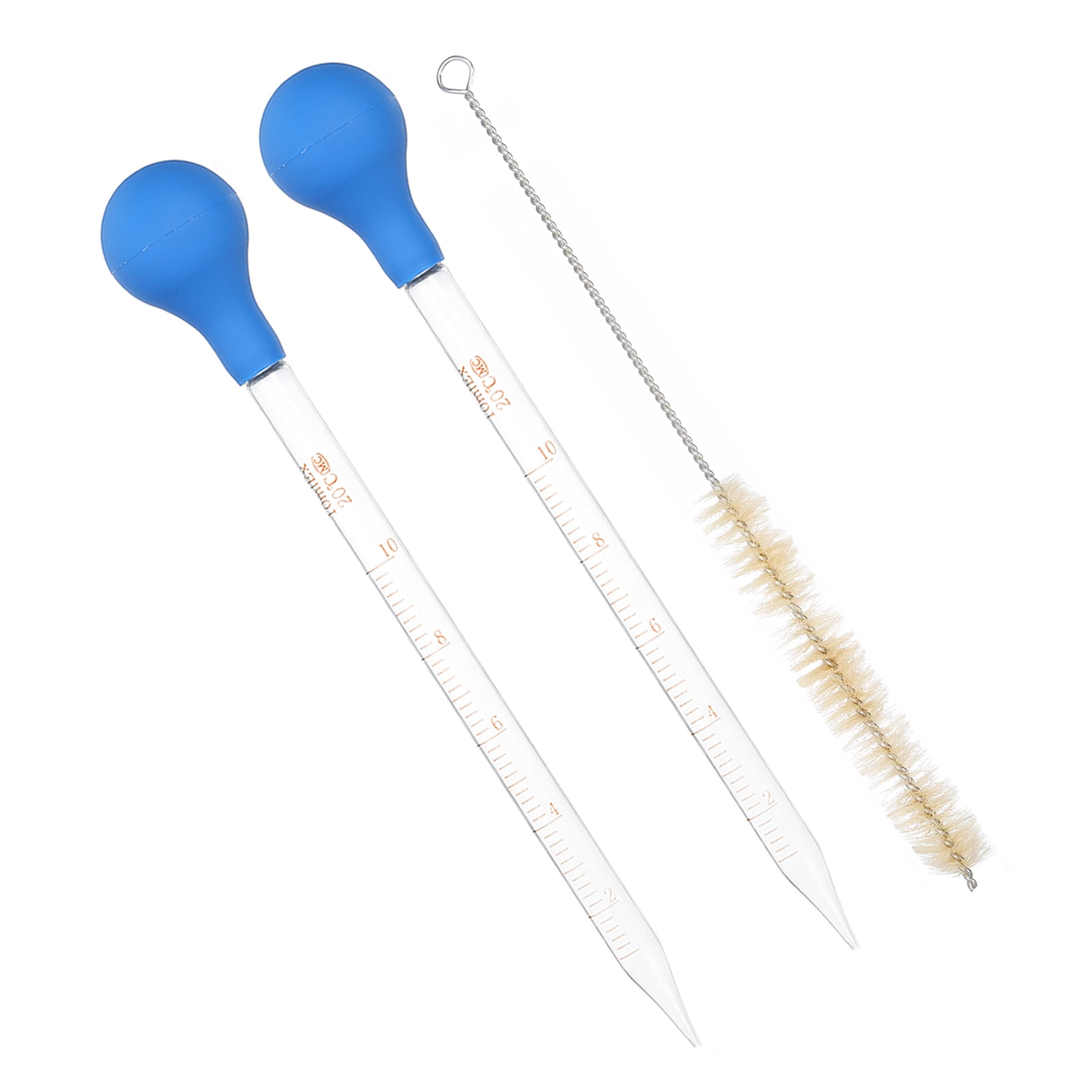 Uxcell Graduated Dropper Pipettes Kit, 2 Pack 10ml Glass Pipette with ...