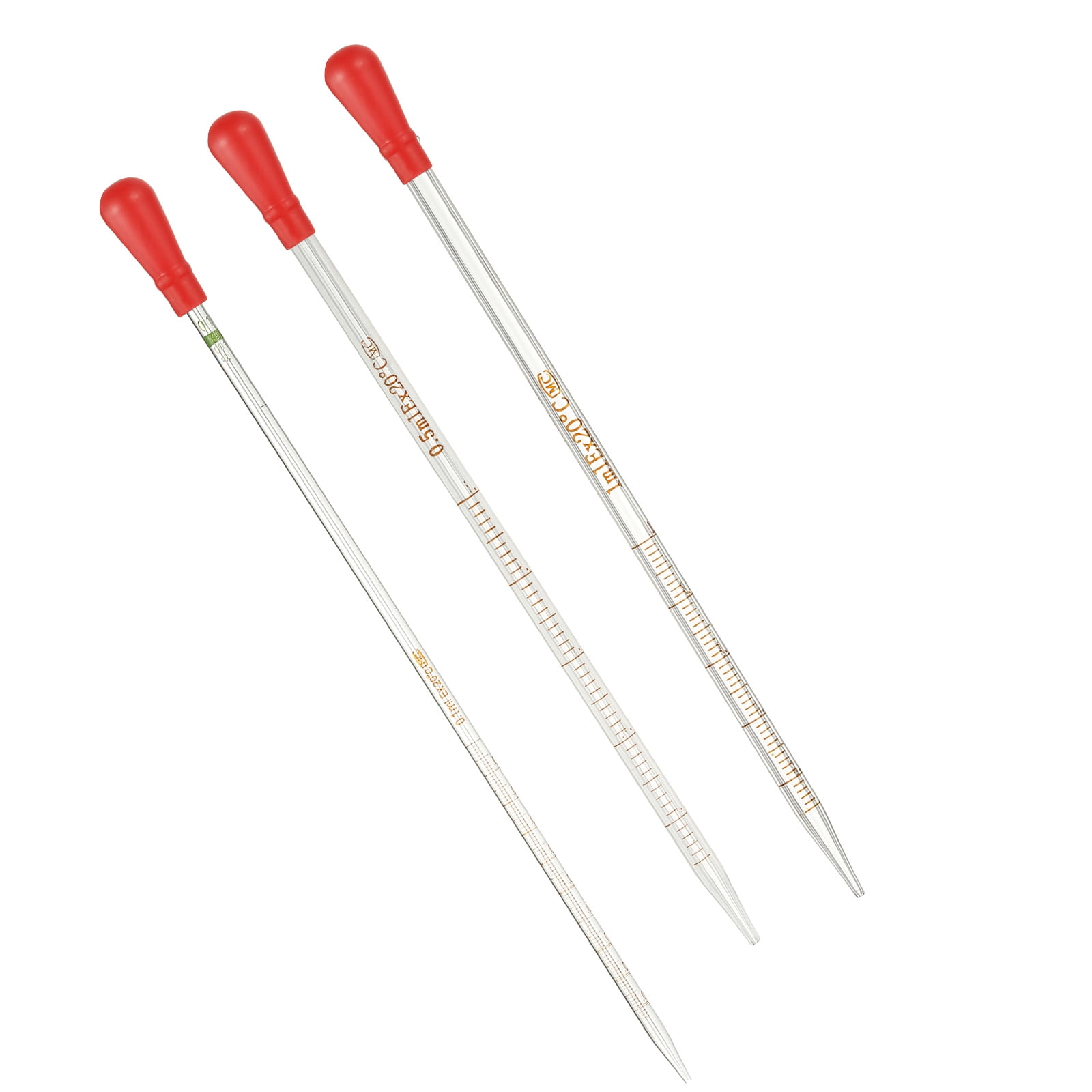 Uxcell Graduated Dropper Pipettes Kit, 3 Pack 0.1ml/0.5ml/1ml ...