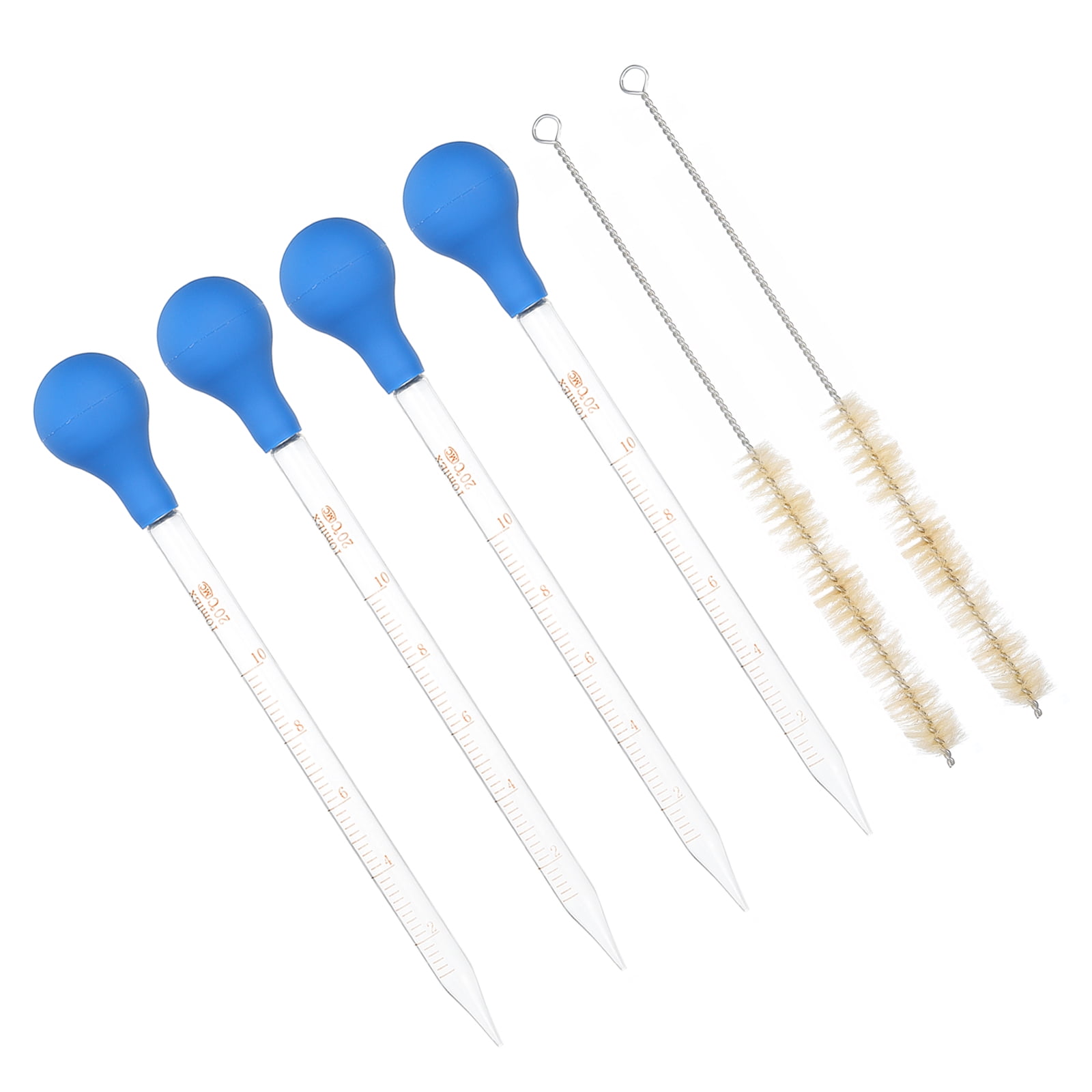 Uxcell Graduated Dropper Pipettes Kit, 4 Pack 10ml Glass Pipette with ...