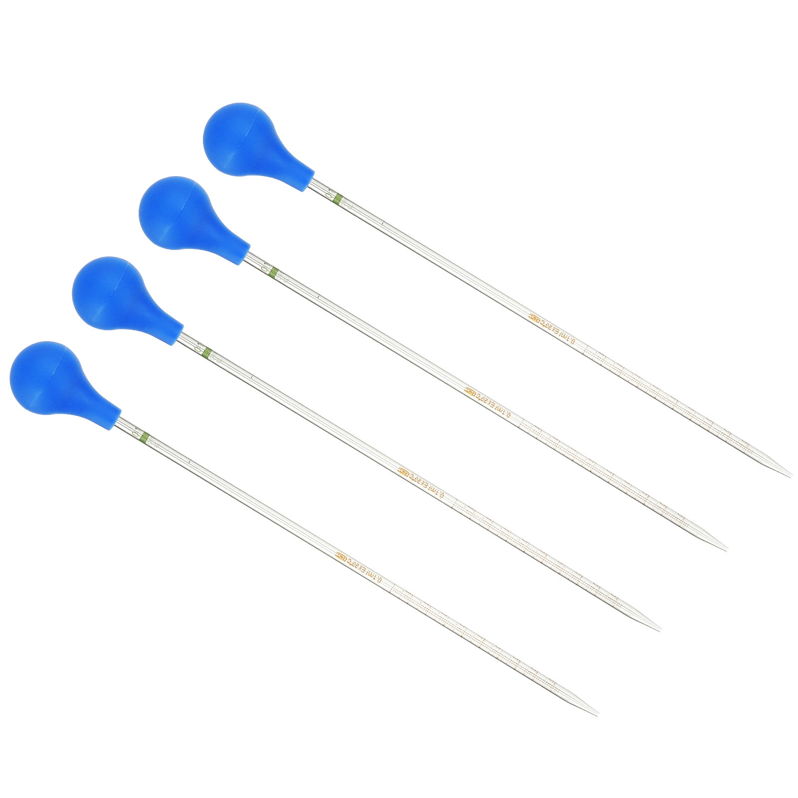 Uxcell Graduated Dropper Pipettes Kit, 4pcs 0.1ml Borosilicate Glass ...