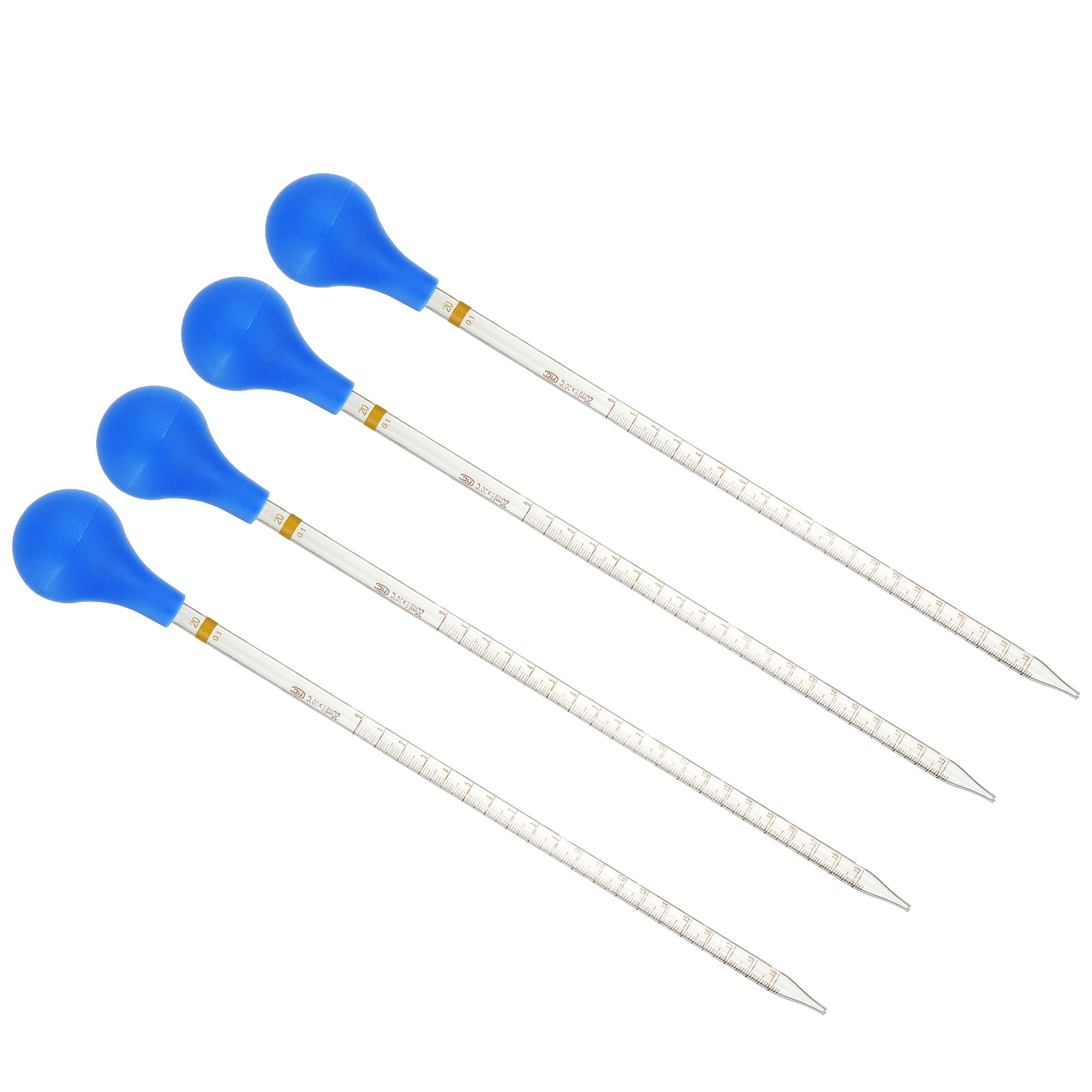 Uxcell Graduated Dropper Pipettes Kit, 4pcs 20ml Borosilicate Glass ...