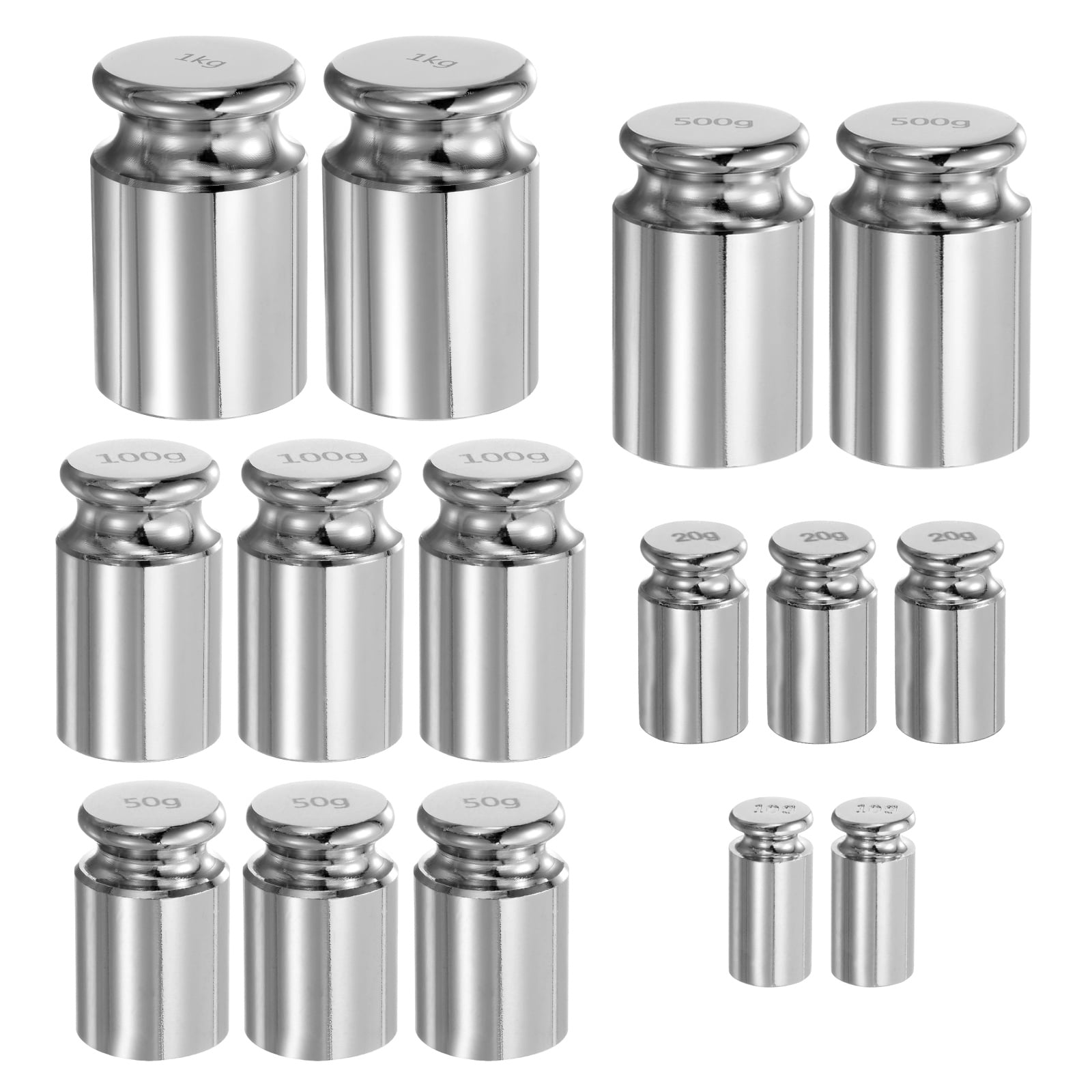 Uxcell Gram Calibration Weight 10g 20g 50g 100g 500g 1kg M1 Precision Chrome Steel - Walmart.com