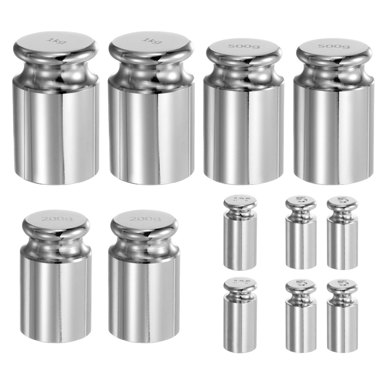 Uxcell Gram Calibration Weight 5g 10g 200g 500g 1kg M1 Precision Chrome ...