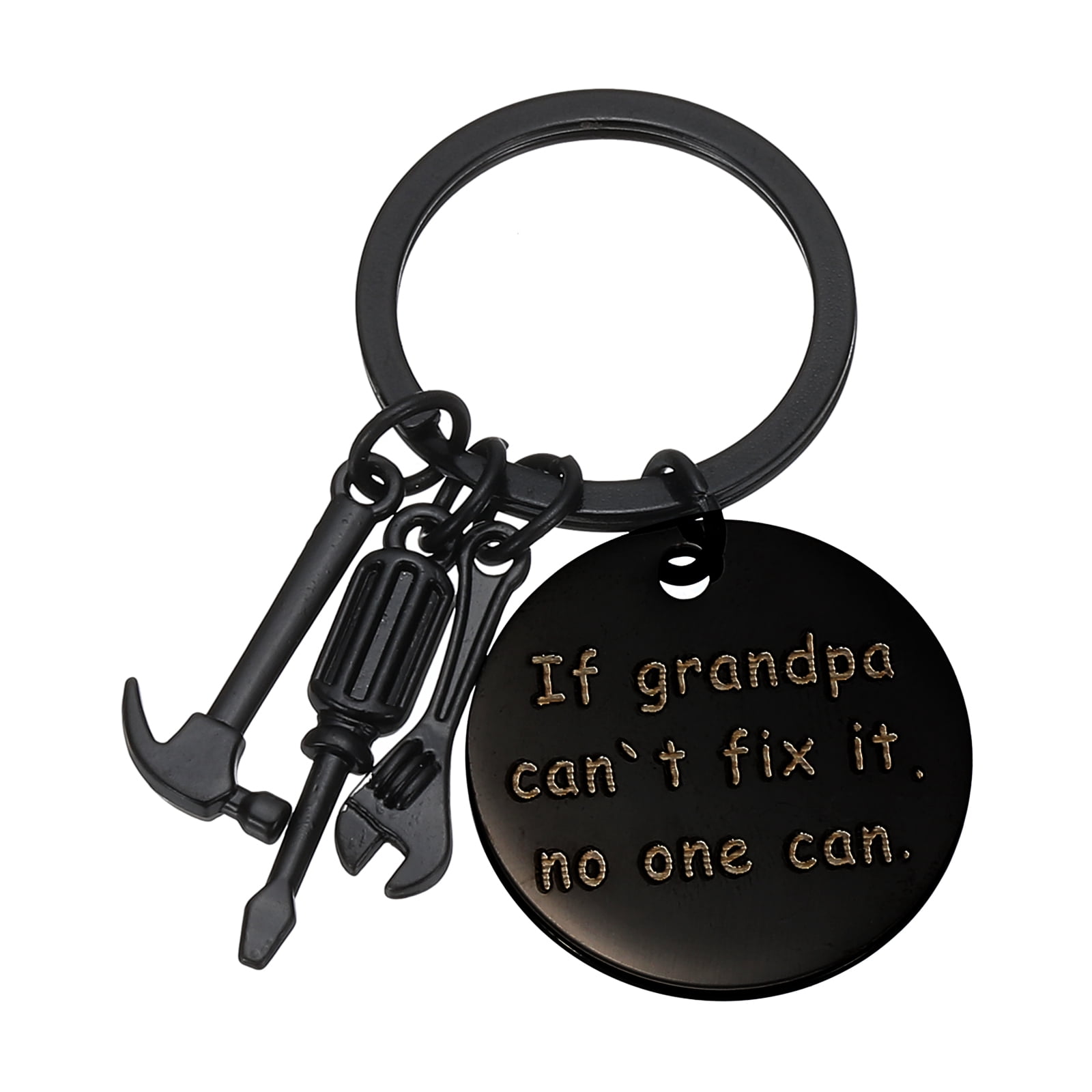 Uxcell Grandpa Keychain Funny Key Chain Gifts from Son, Grandpa Style ...