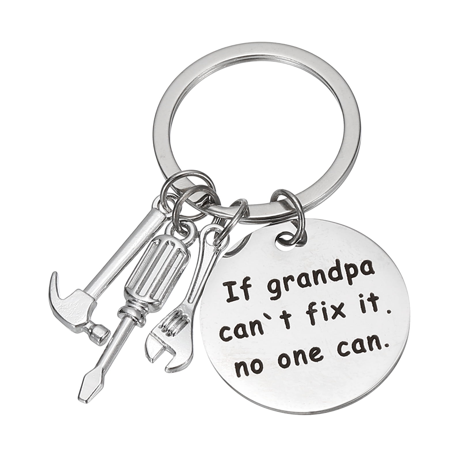 Uxcell Grandpa Keychain Funny Key Chain Gifts from Son, Grandpa Style ...
