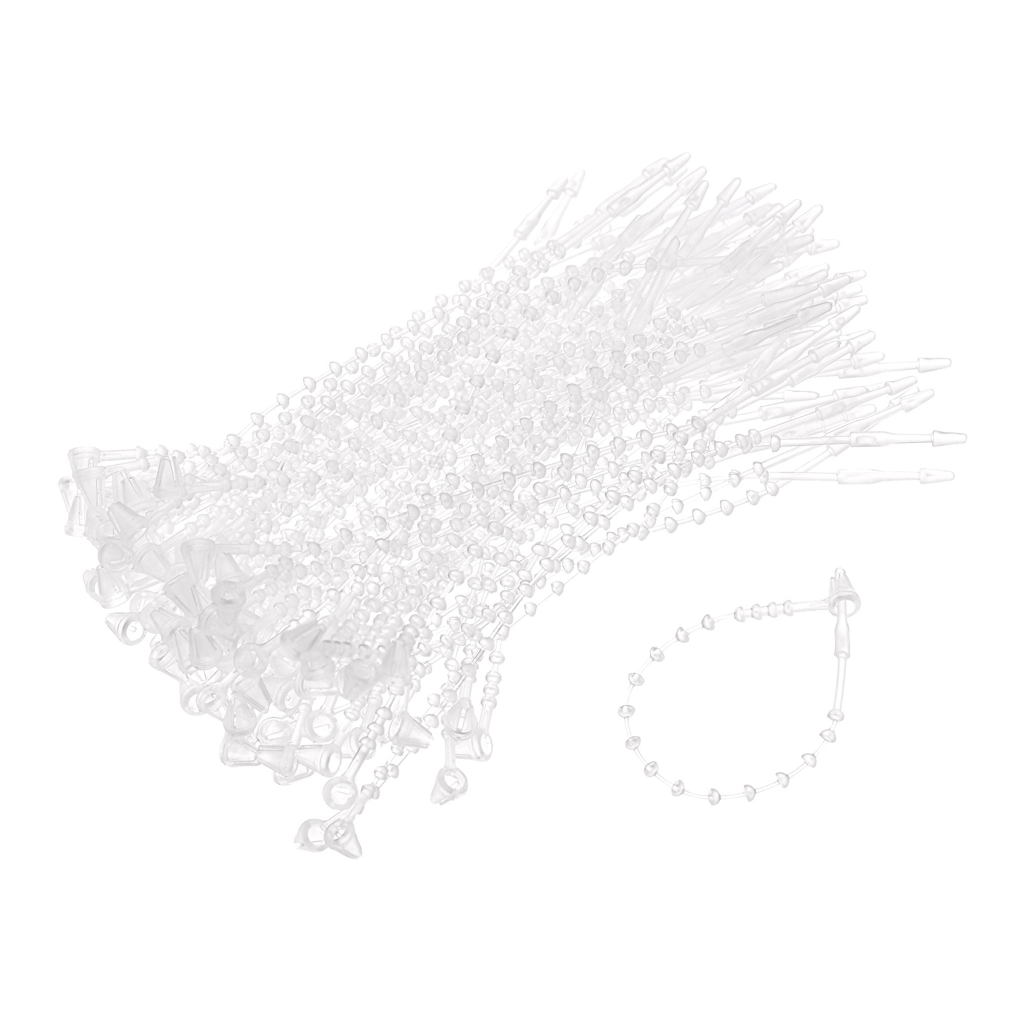 Uxcell Granular Snap Lock Pins Loop Price Tag Fastener Tags Ties clear ...