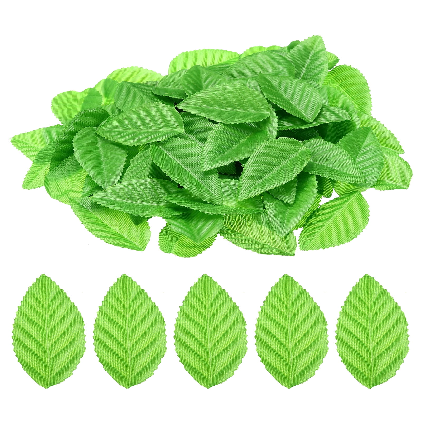 Uxcell Green Artificial Leaves, 200 Pack Fake Leaves Fabric Faux Leaf ...