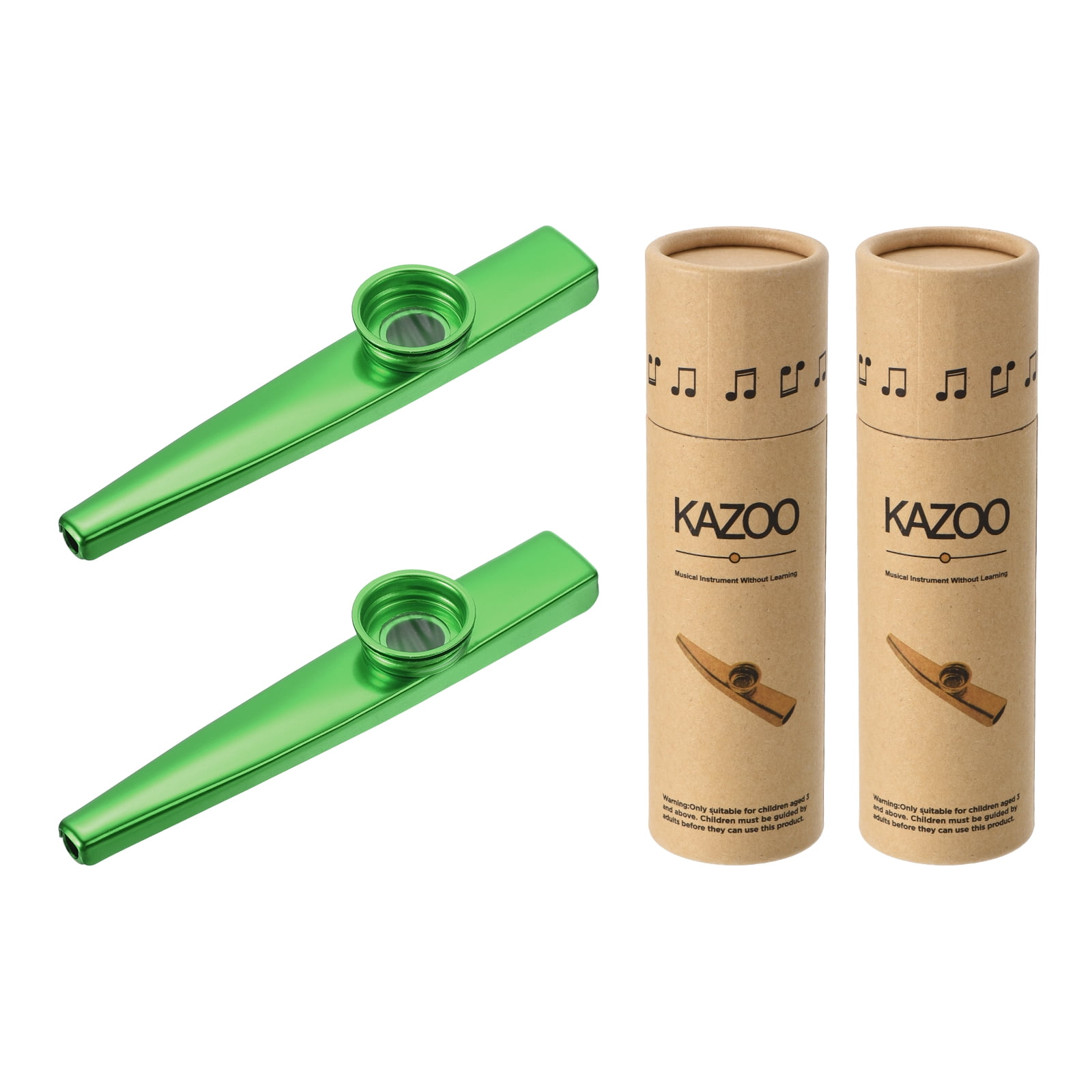 Uxcell Green Kazoo Musical Instrument Aluminum Alloy with Beautiful ...