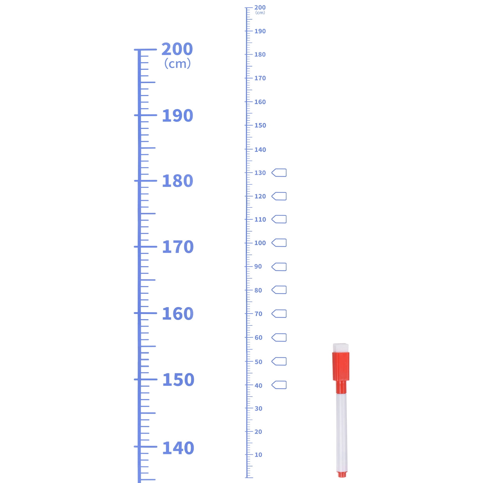 Uxcell Growth Chart 200cm Metric Height Chart Ruler Wall Decor with ...
