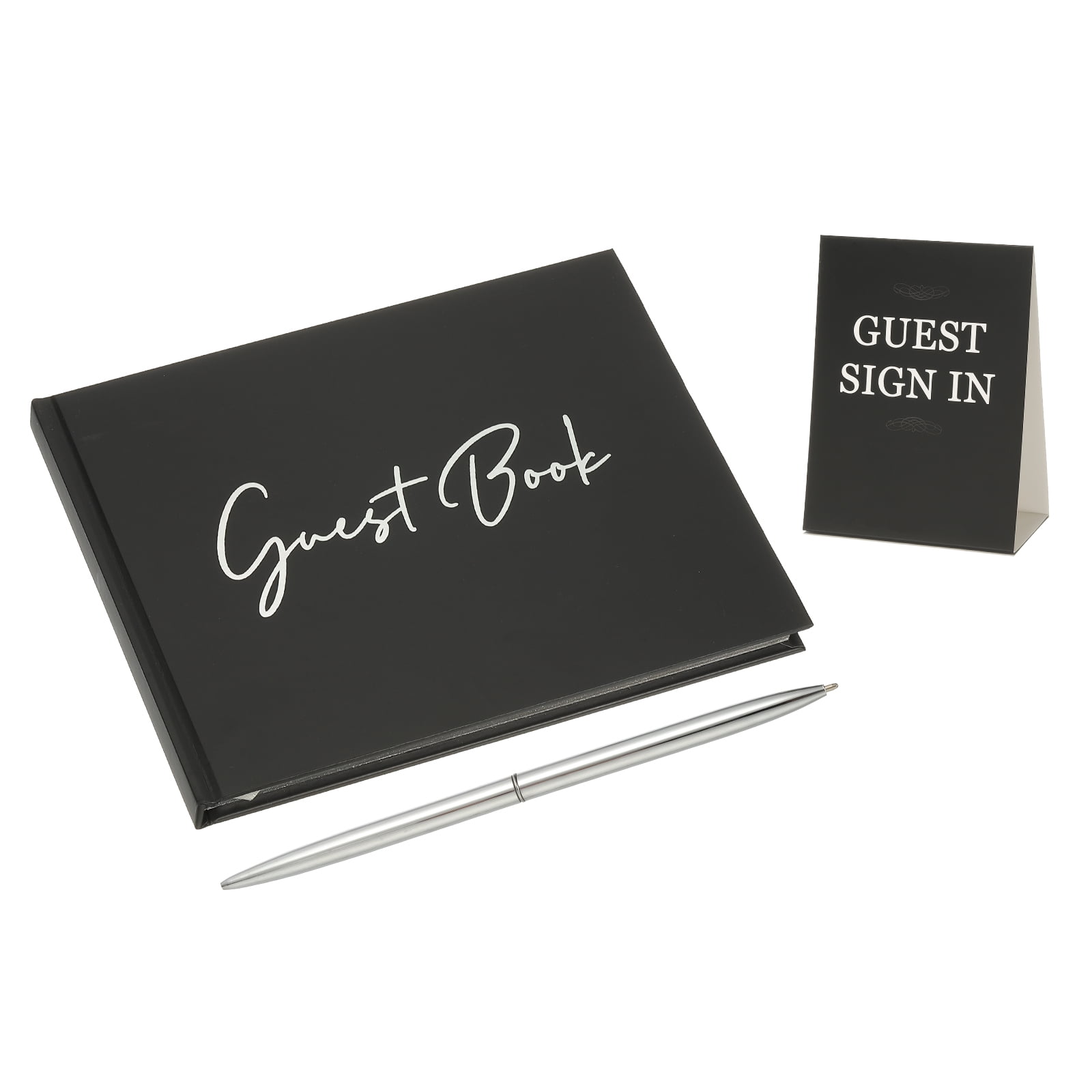 Uxcell Guest Book, 100 Pages Wedding Guest Sign in Book Reception ...