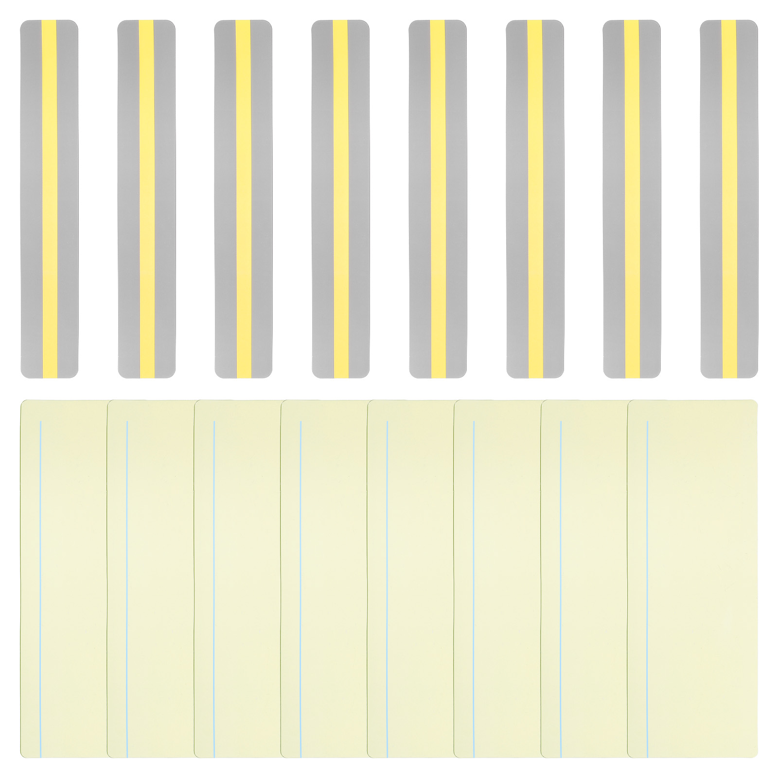 Uxcell Guided Reading Highlight Strips, 16Pcs 2 Sizes Colored Overlay Highlight Bookmarks ...