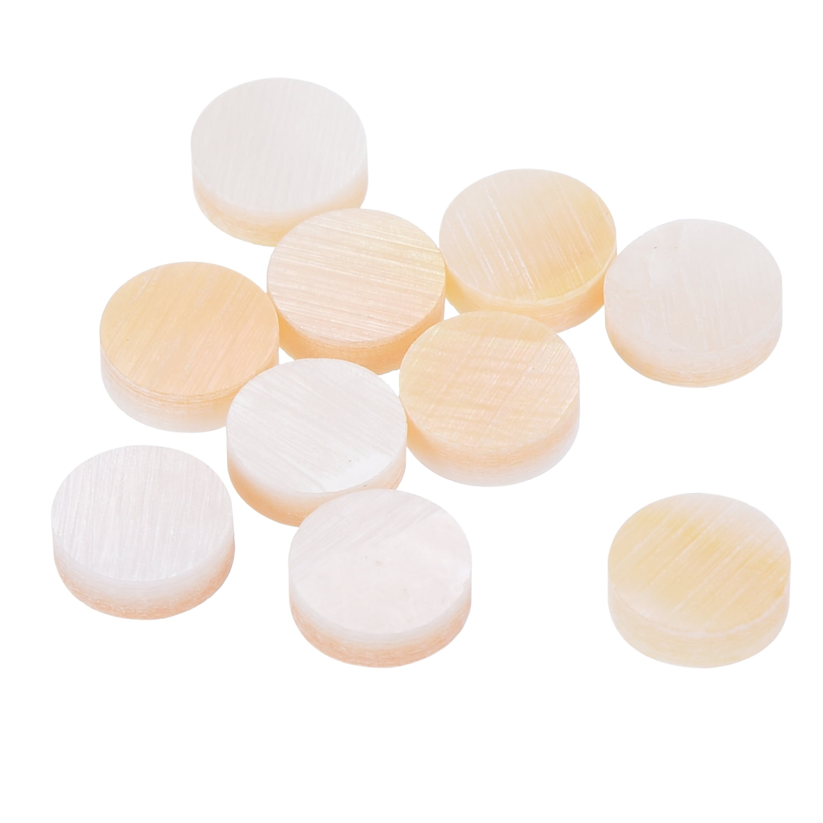 Uxcell Guitar Fretboard Inlay Dots Yellow Shell Fingerboard Inlays Mark ...