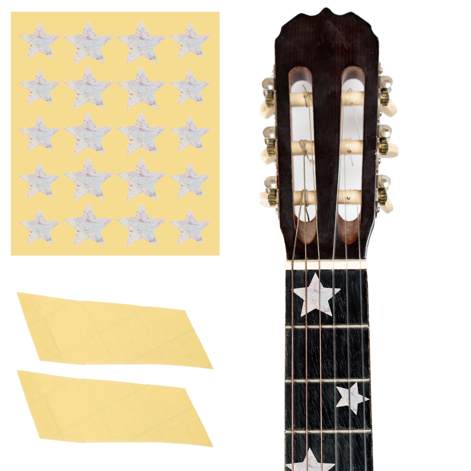 Uxcell Guitar Fretboard Stickers Star Inlay Sticker Guitar Decals for ...