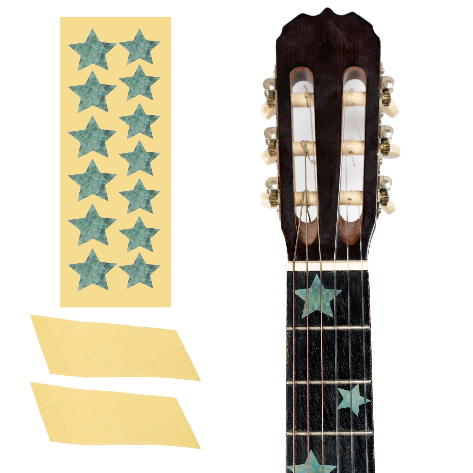 Uxcell Guitar Fretboard Stickers Star Inlay Sticker Guitar Decals for ...