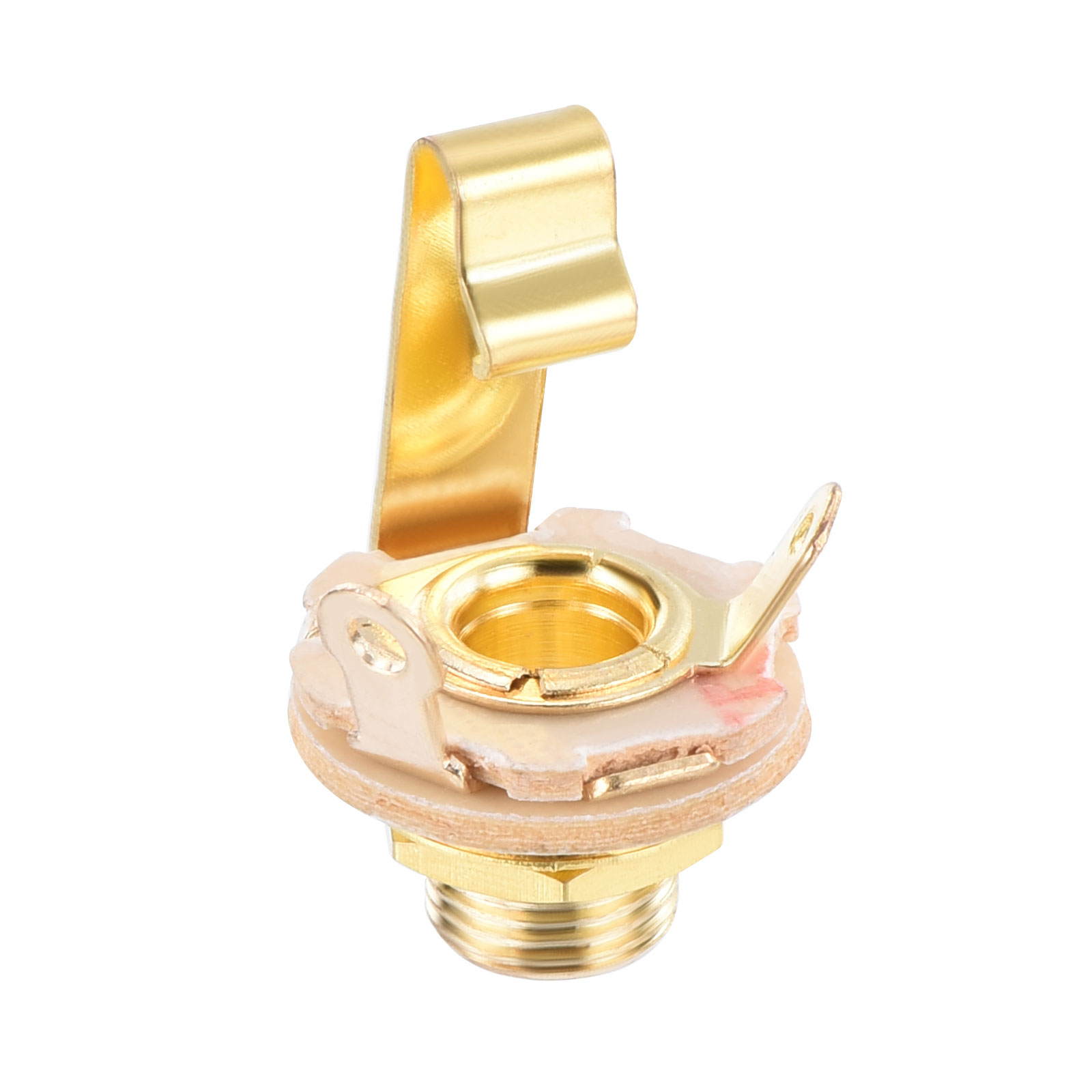 Uxcell Guitar Input Jack, 1/4" Stereo Jack Mono Panel Mount Socket Gold ...