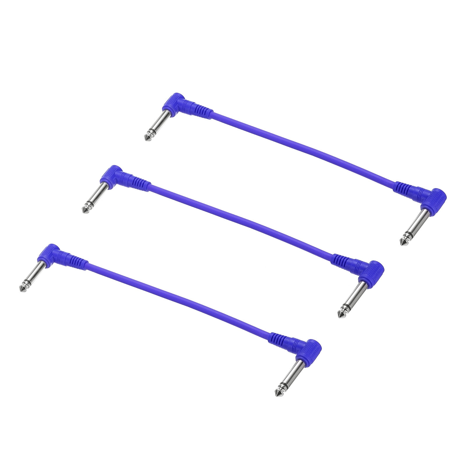 Uxcell Guitar Patch Cables 1/4 Inch TRS Right Angle Pedal Instrument ...