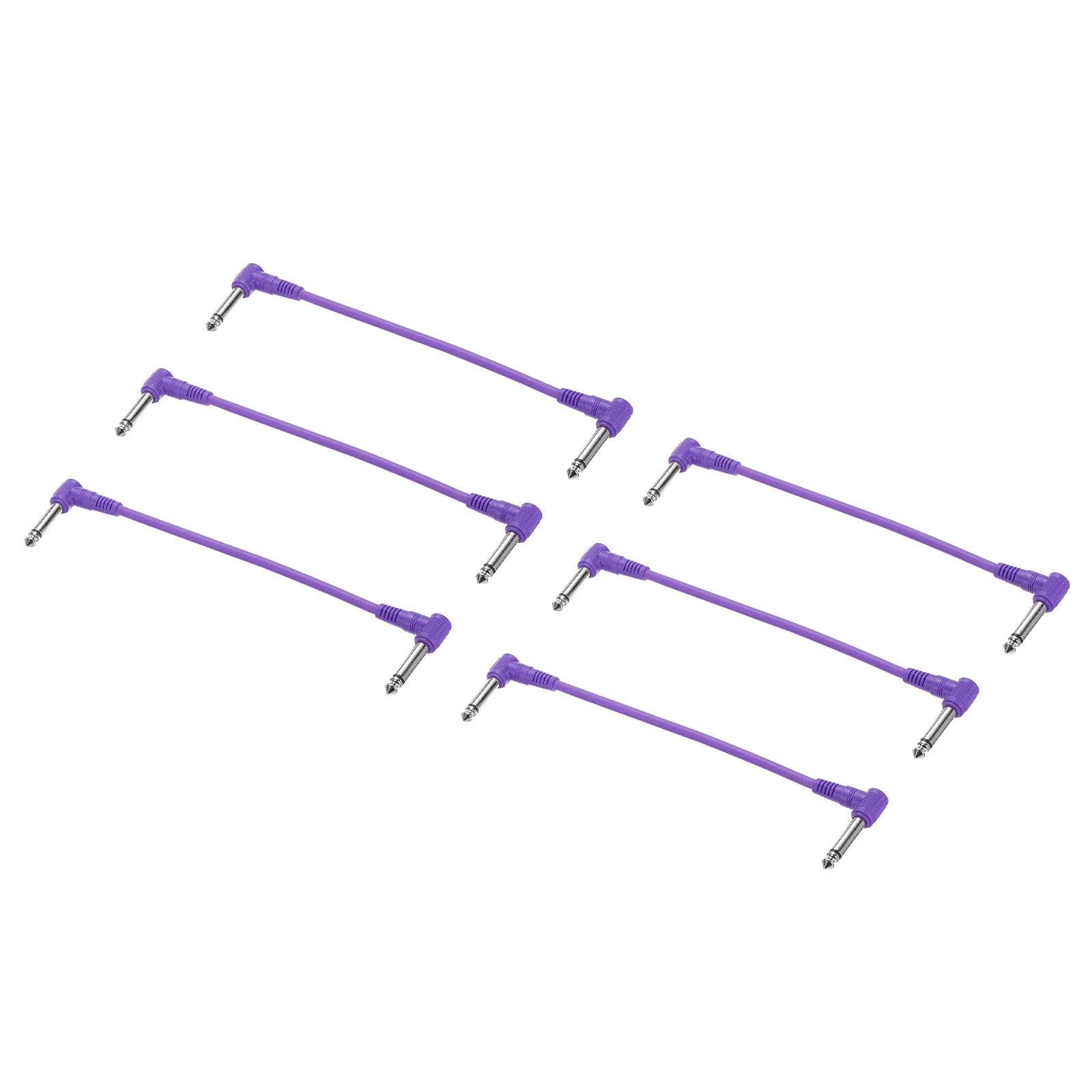Uxcell Guitar Patch Cables 1/4 Inch TRS Right Angle Pedal Instrument ...