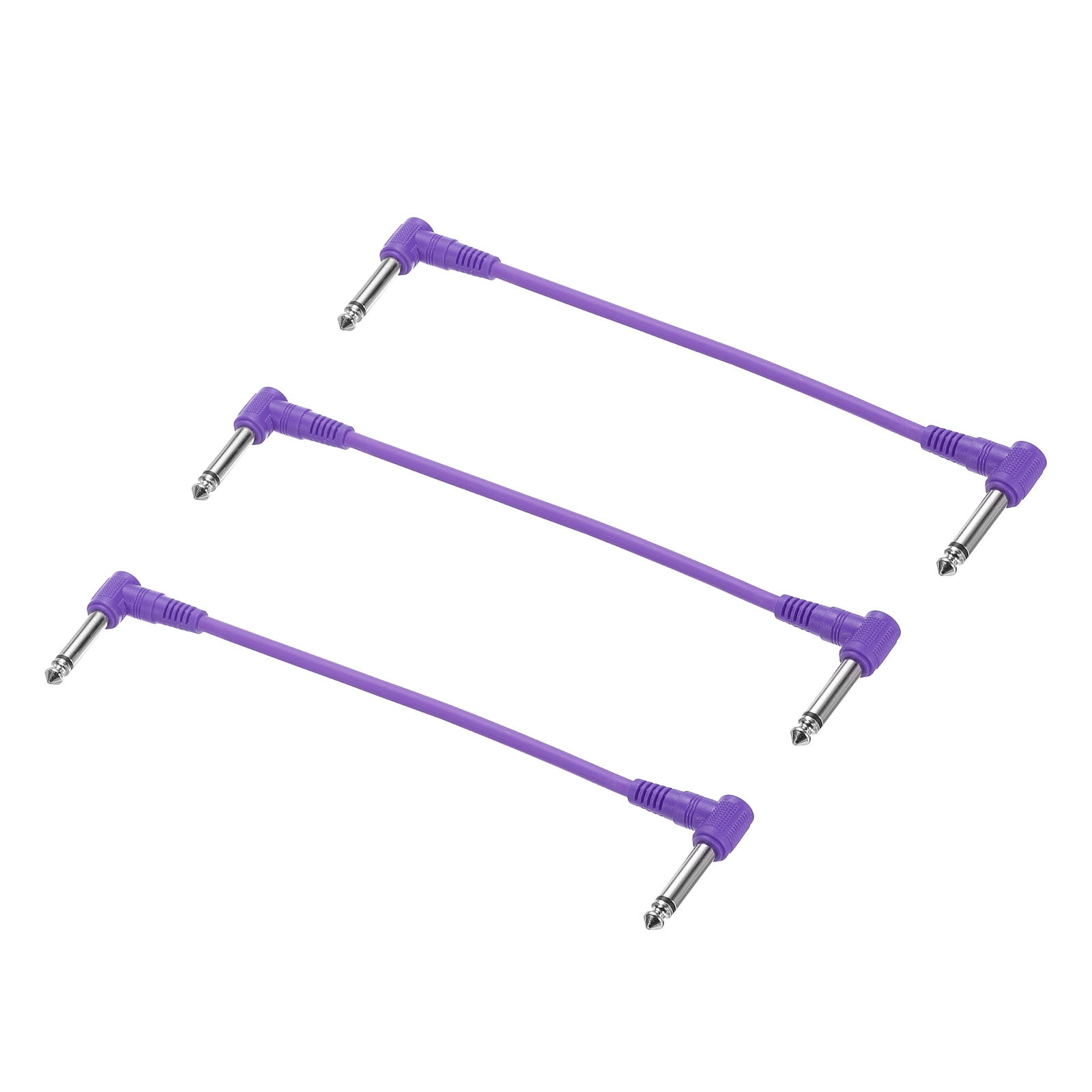 Uxcell Guitar Patch Cables 1/4 Inch TS Right Angle Pedal Instrument ...