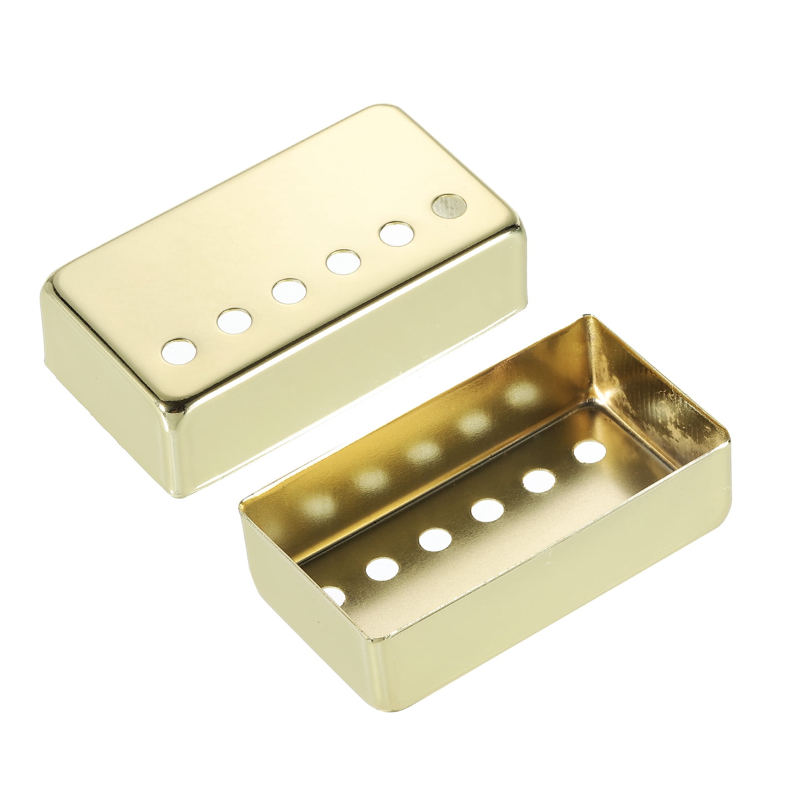 Uxcell Guitar Pickup Cover 50/52mm Pole Spacing Double Coil Brass ...