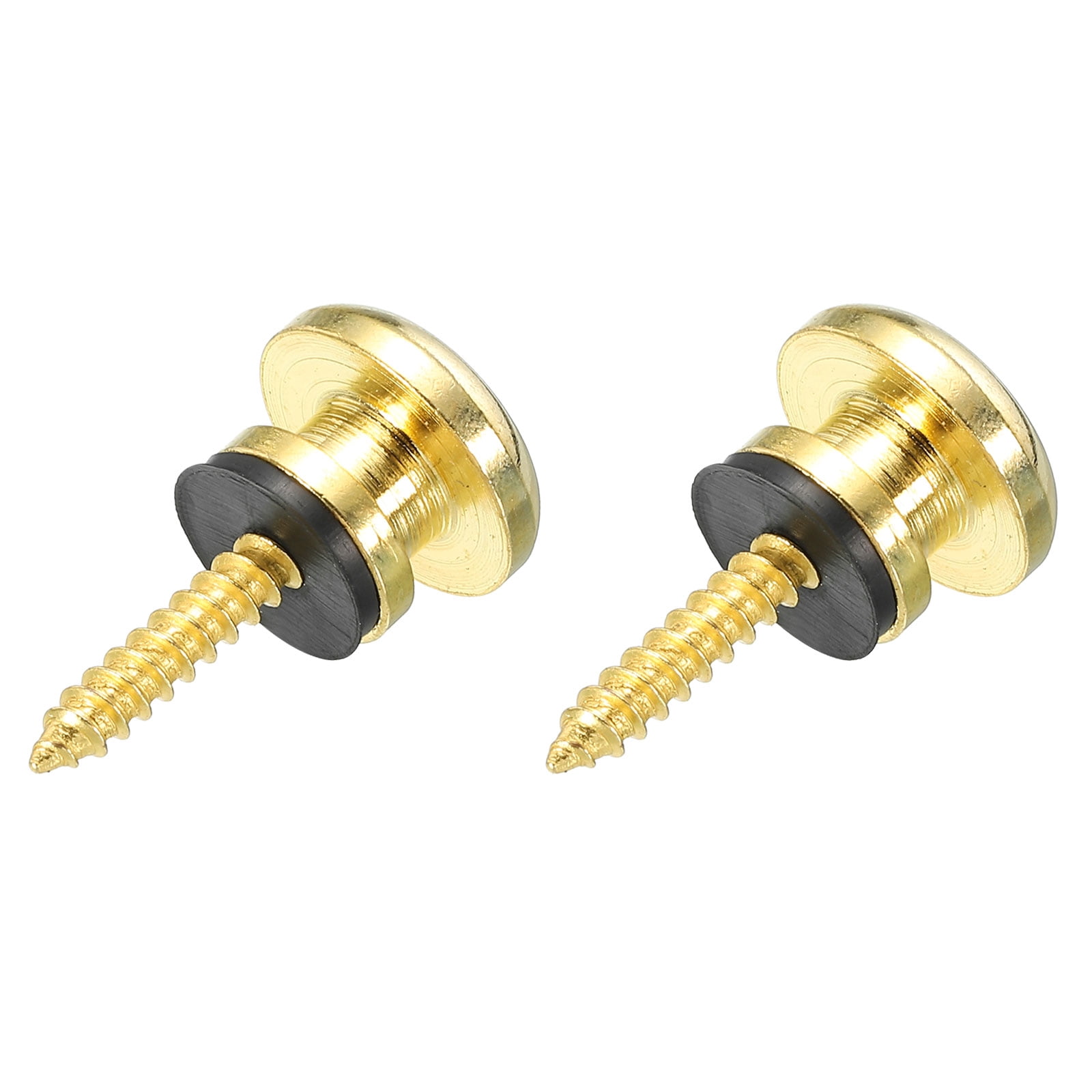 Uxcell Guitar Strap Button Buckle Lock Metal Small End Pins Sets Gold ...