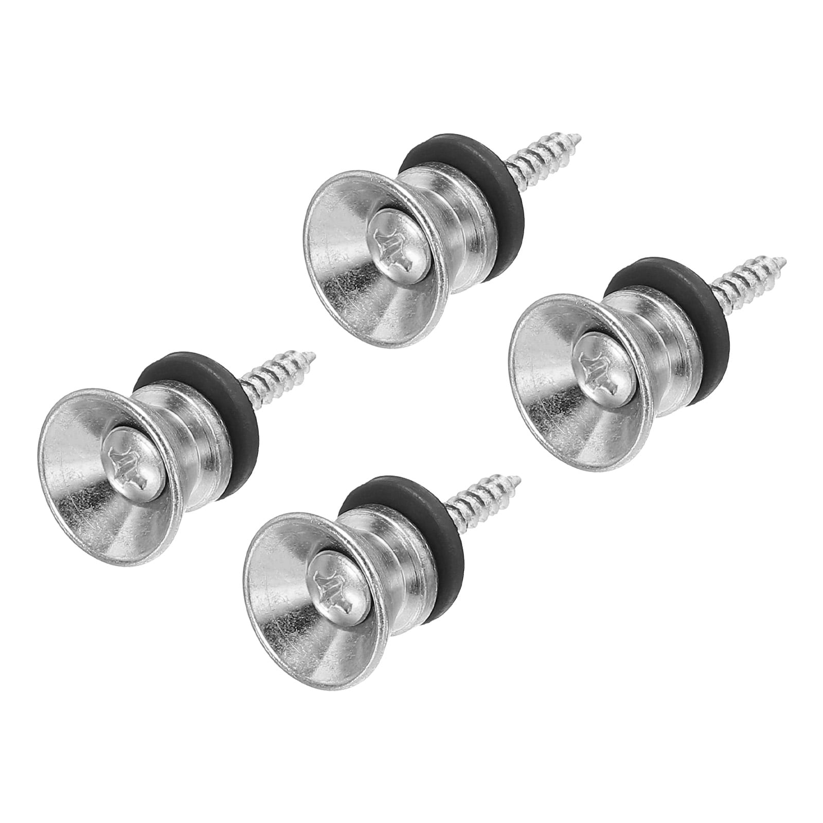 Uxcell Guitar Strap Button Buckle Lock Metal Small End Pins Sets Silver ...