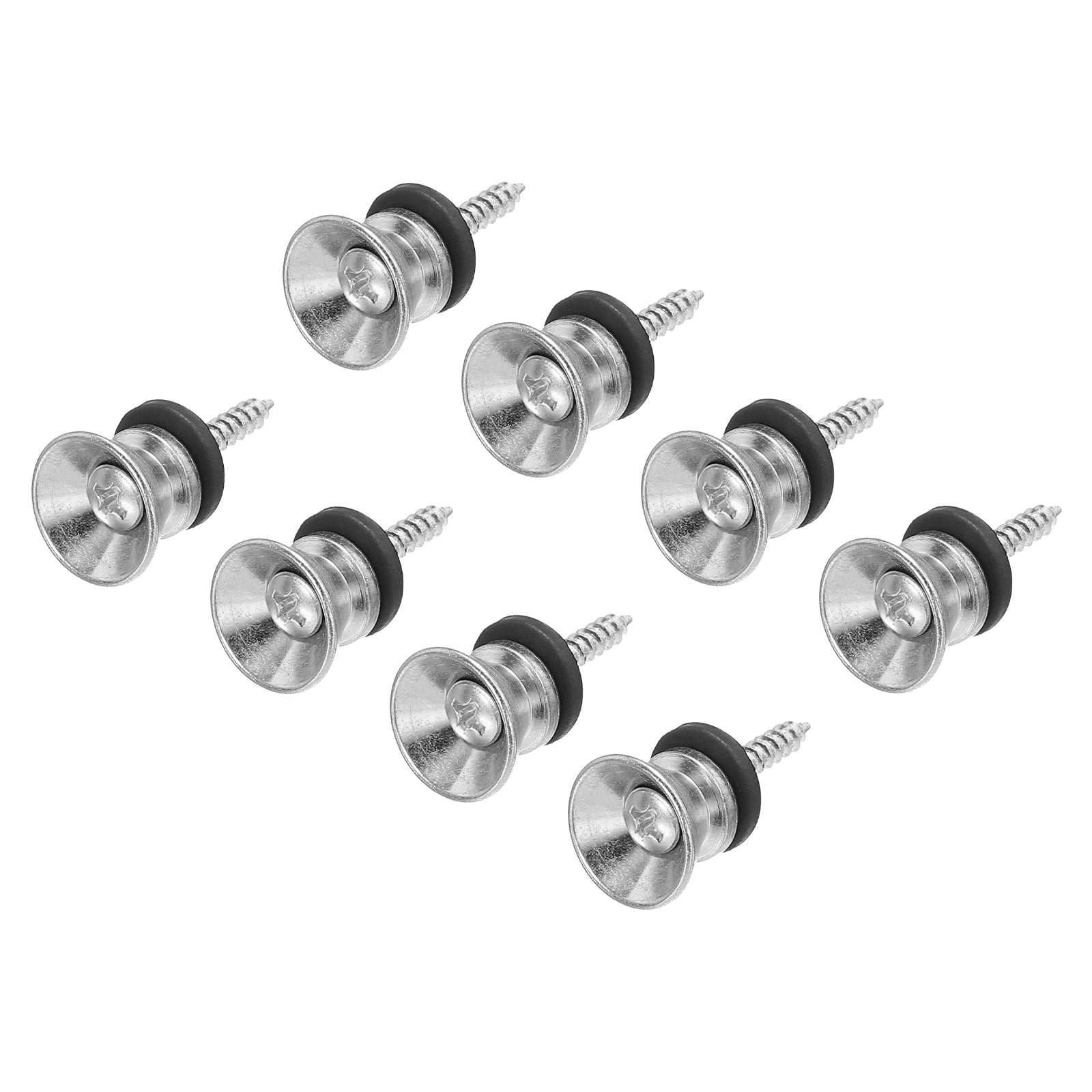 Uxcell Guitar Strap Button Buckle Lock Metal Small End Pins Sets Silver ...