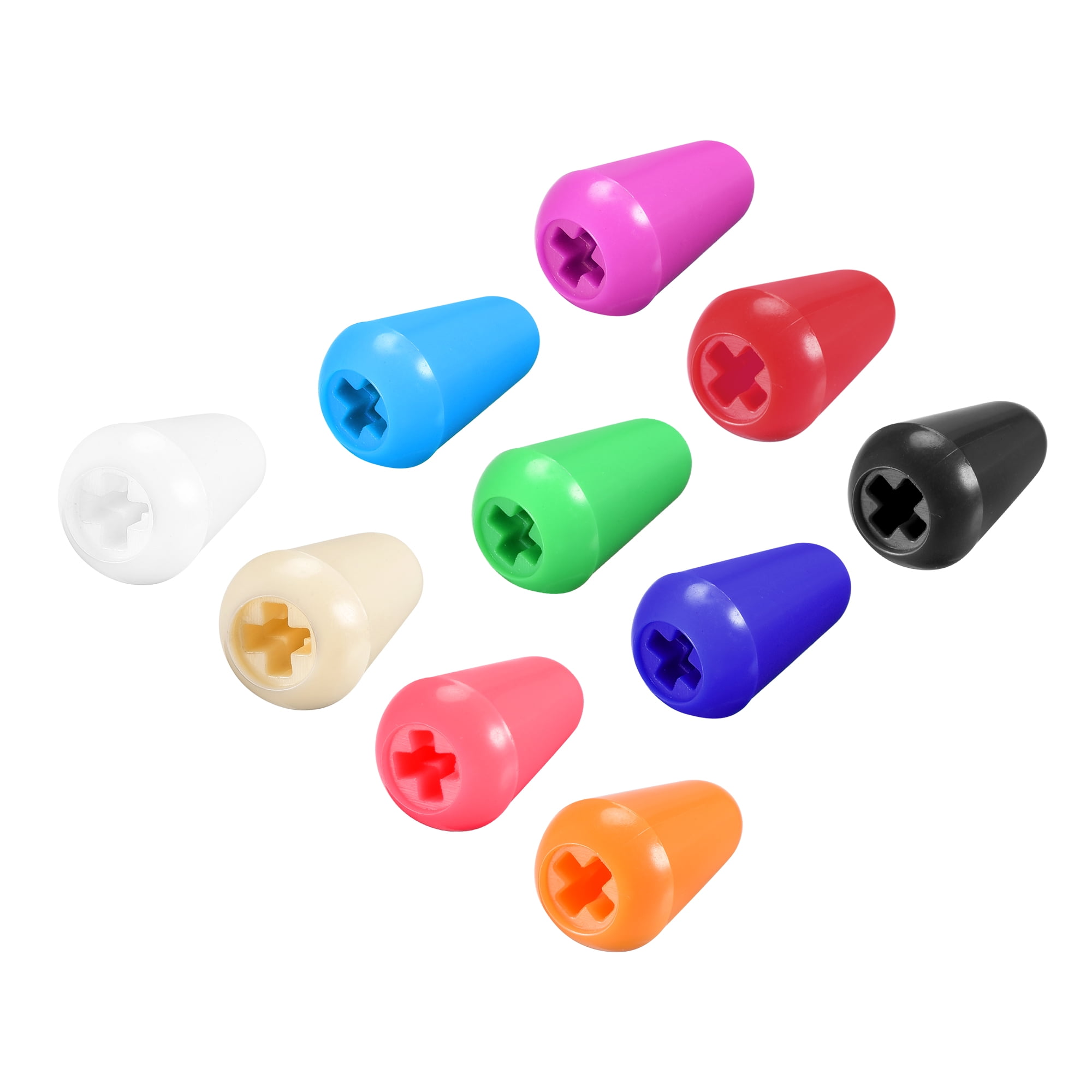 Uxcell Guitar Toggle Switch Knob Cap Cover ABS 9mm Dia White Yellow ...