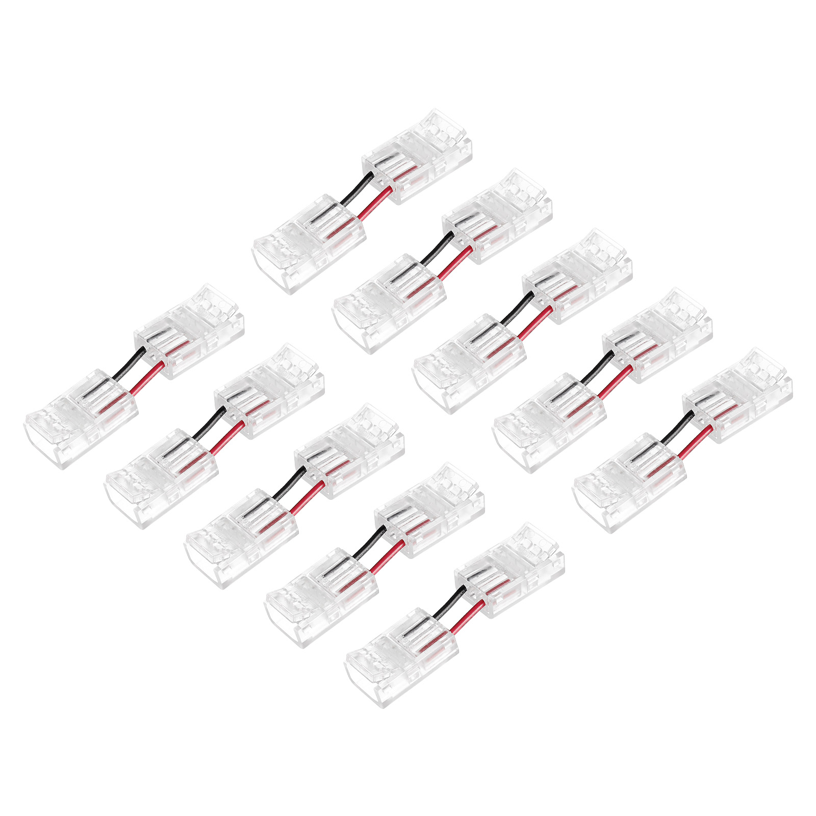 Uxcell H Shape 2Pin LED Connectors, 10mm Wide Solderless Adapter ...