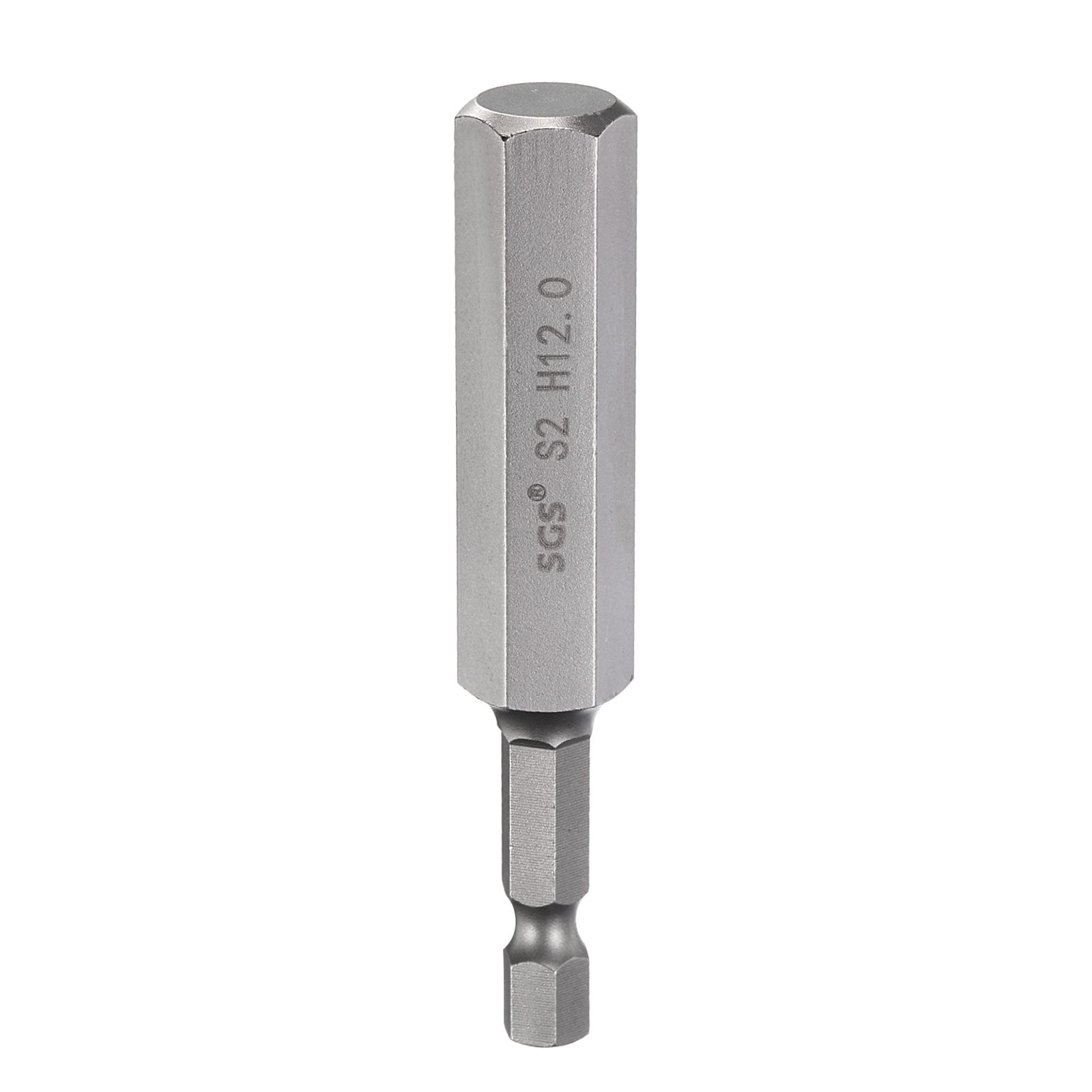 Uxcell H12.0 Hex Head Drill Bit Wrench 12mm Metric Flat Tip 1/4" Hex ...