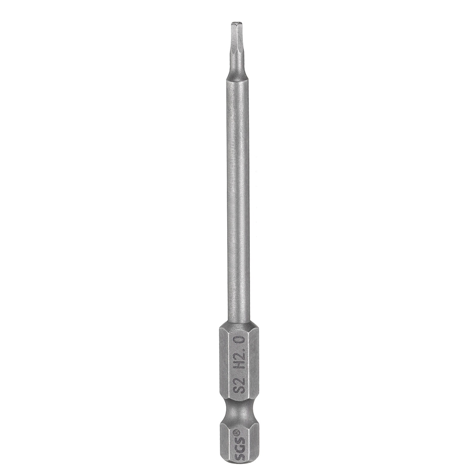 Uxcell H2.0 Hex Head Drill Bit Wrench 2mm Metric Flat Tip 1/4" Hex ...
