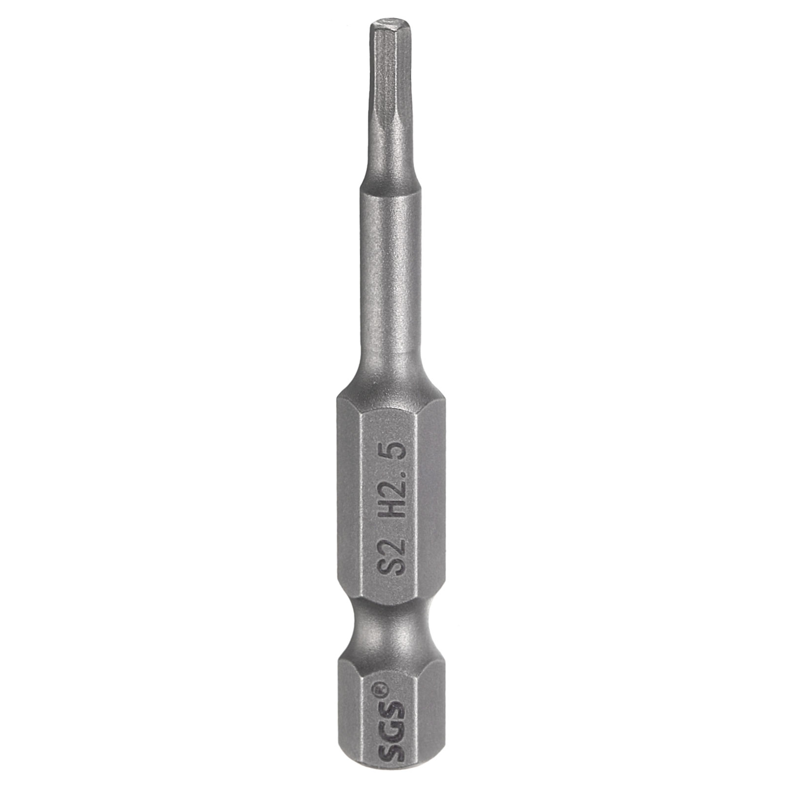 Uxcell H2.5 Hex Head Drill Bit Wrench 2.5mm Metric Flat Tip 1/4" Hex ...