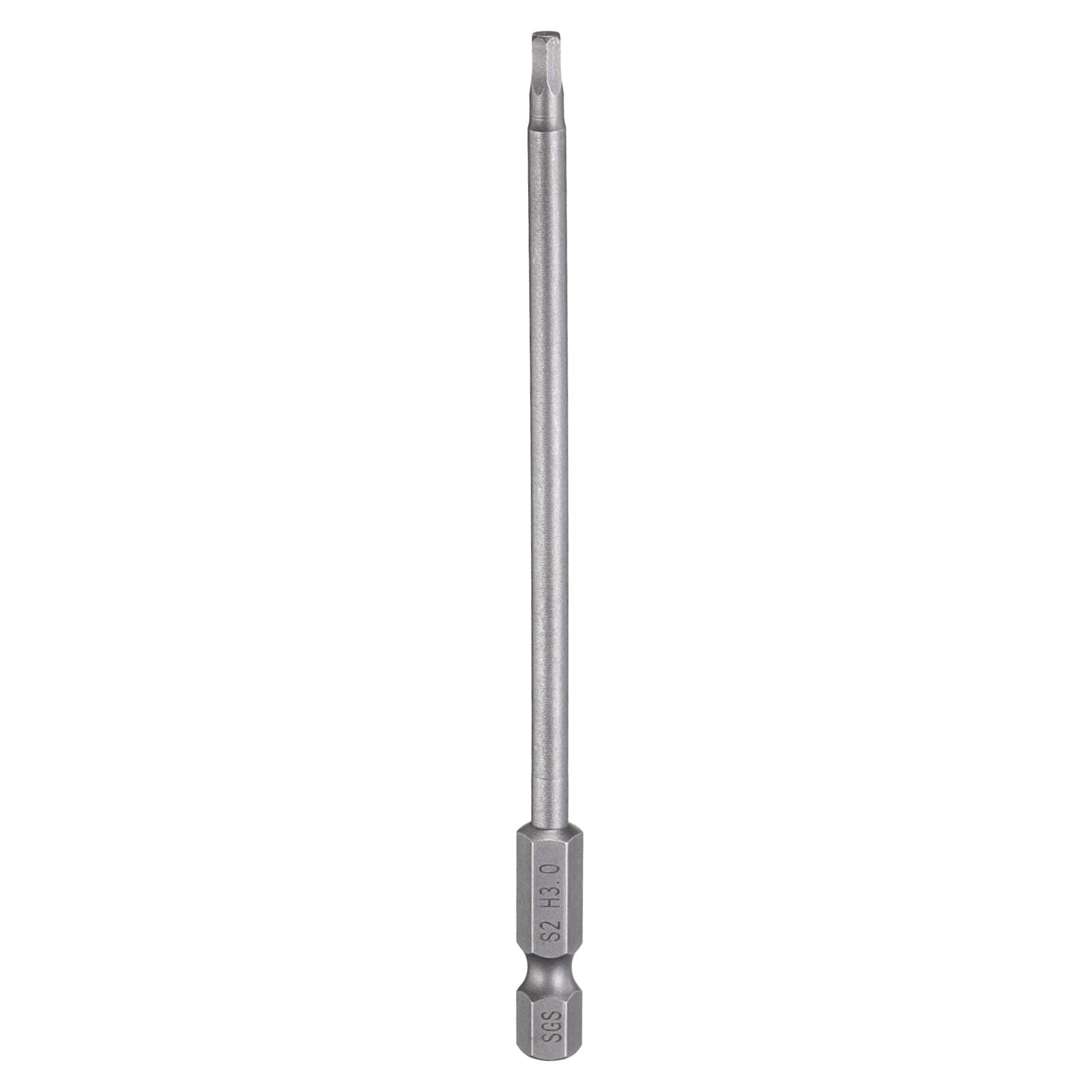 Uxcell H3.0 Hex Head Drill Bit Wrench 3mm Metric Flat Tip 1/4" Hex ...