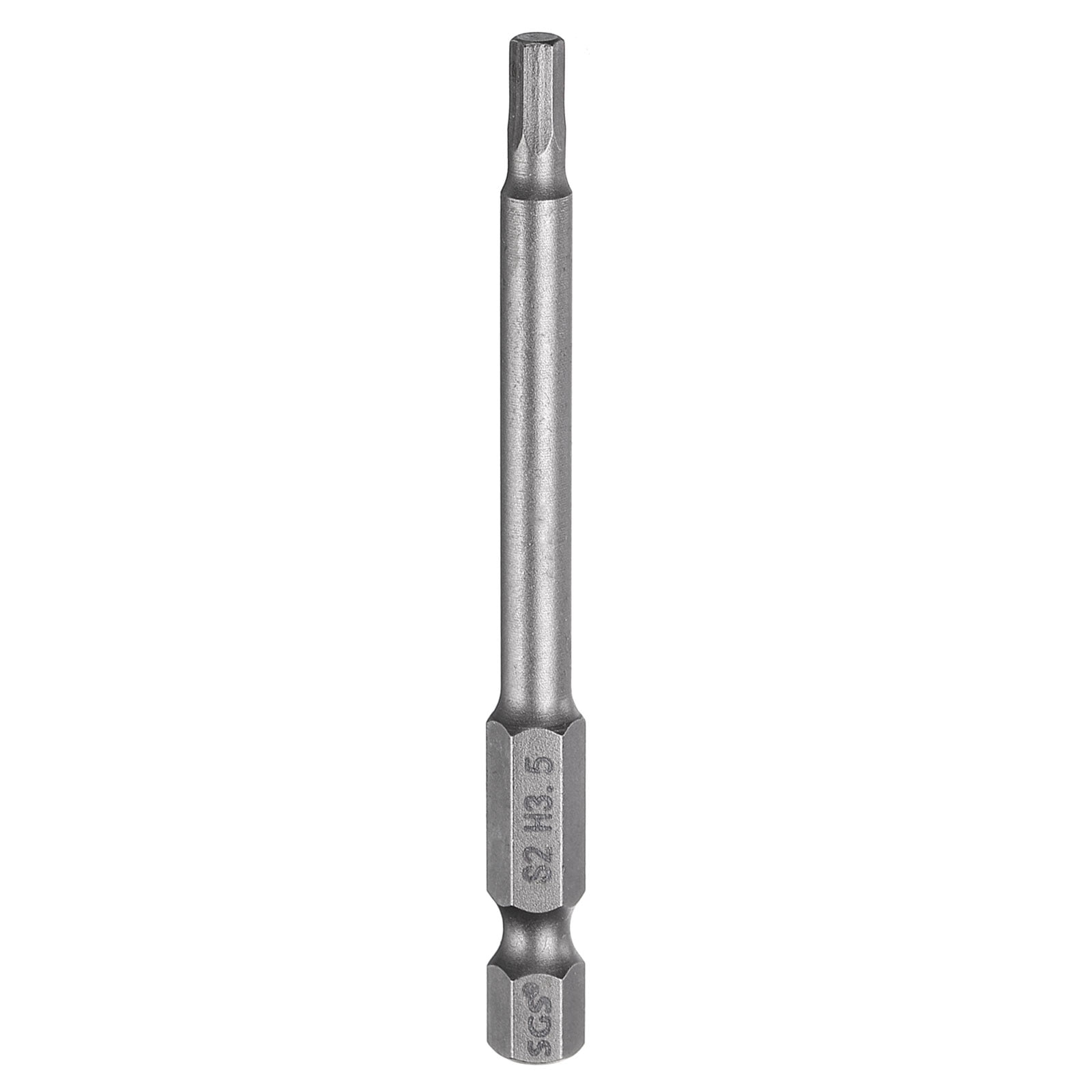 Uxcell H3.5 Hex Head Drill Bit Wrench 3.5mm Metric Flat Tip 1/4" Hex ...