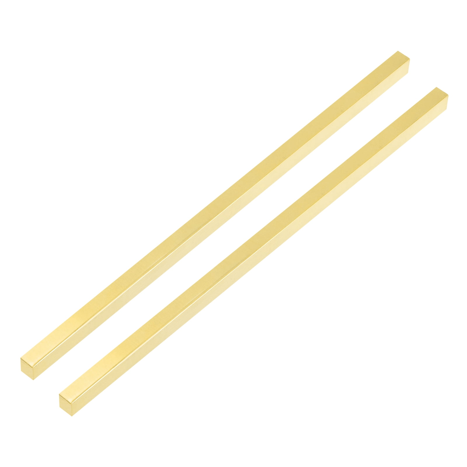 Uxcell H62 Brass Flat Bar Stock, 2 Pcs 0.12"x0.12"x14" Square Solid ...